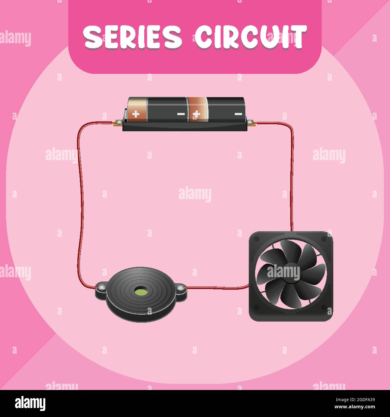 Series circuit infographic diagram illustration Stock Vector Image ...