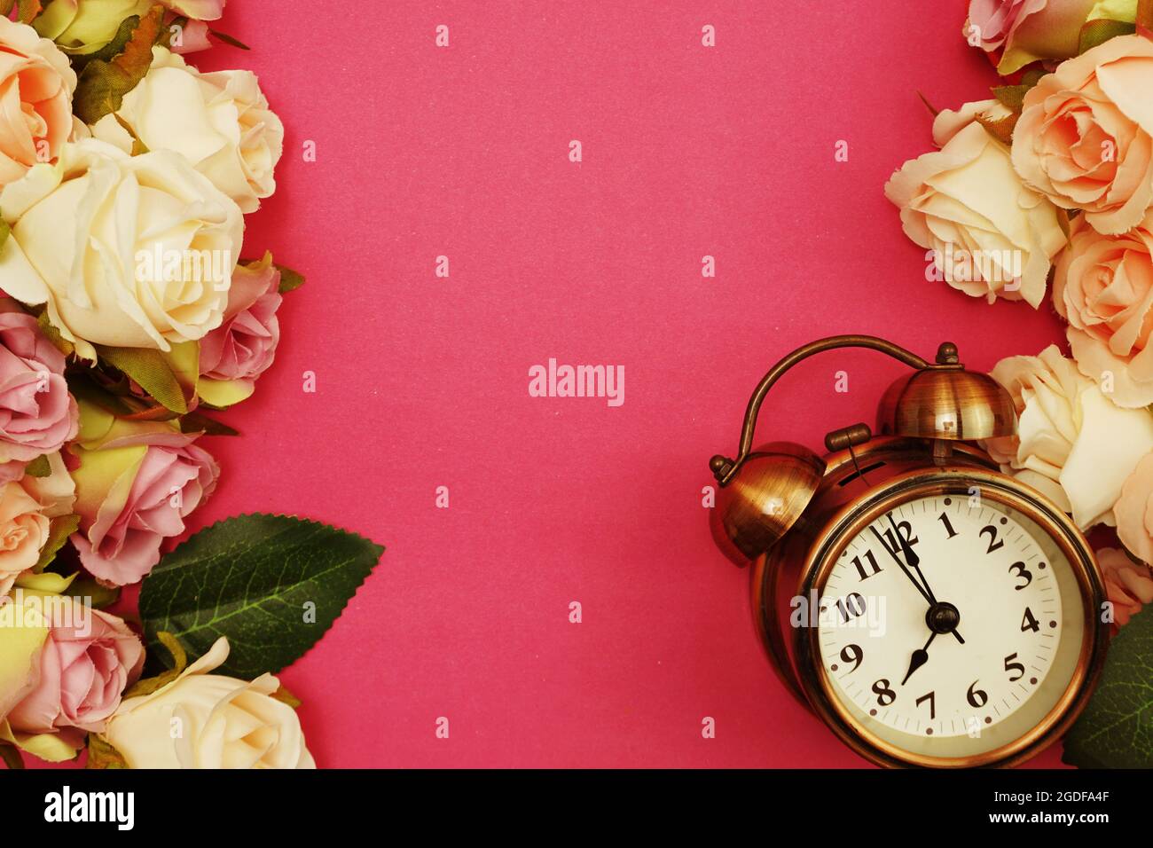 Pink alarm clock bouquet hi-res stock photography and images - Alamy
