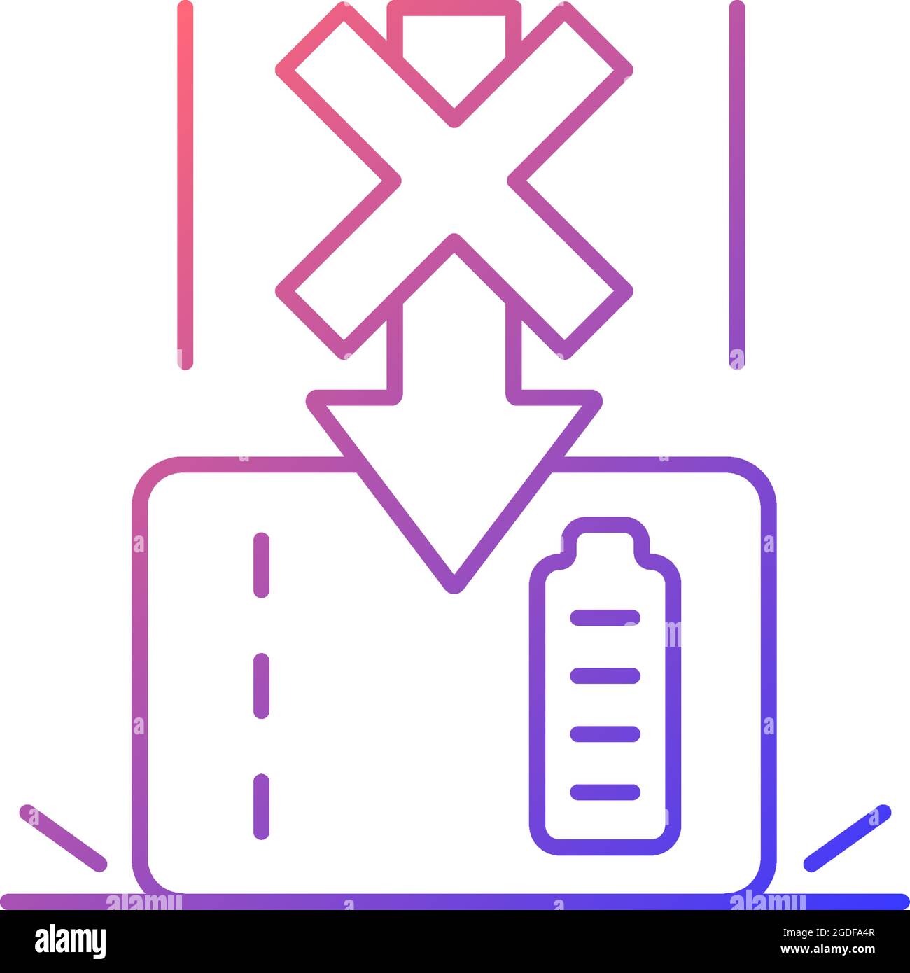 Dont drop powerbank gradient linear vector manual label icon Stock Vector Image & Art - Alamy