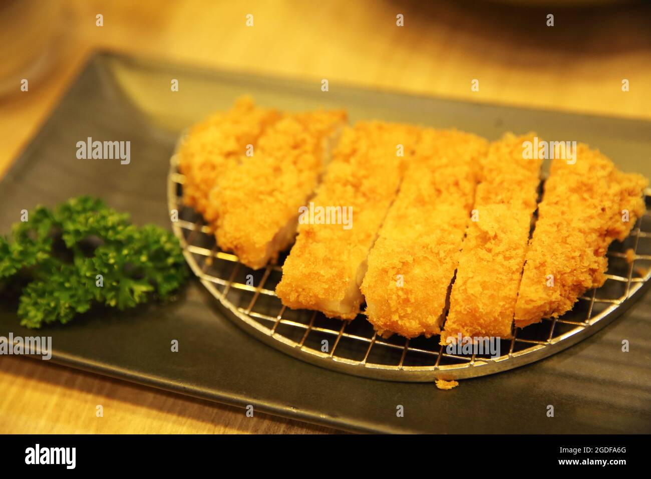 Japanese food tonkatsu with rice Stock Photo - Alamy