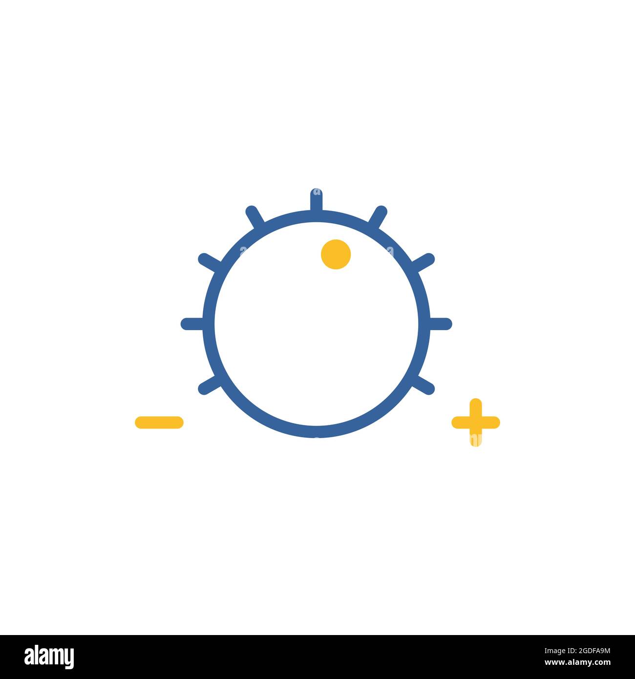 Volume knob vector flat icon. Music sign. Graph symbol for music and ...