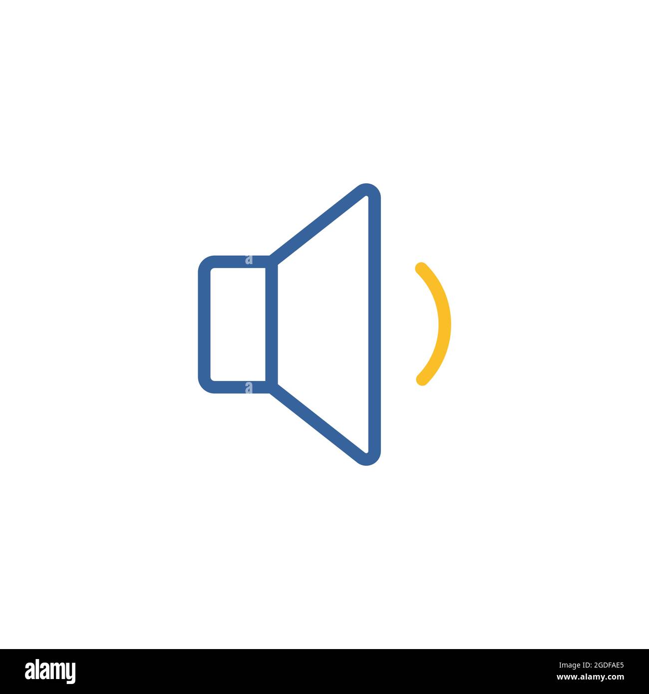 Minimum volume sound music vector flat icon. Graph symbol for music and ...