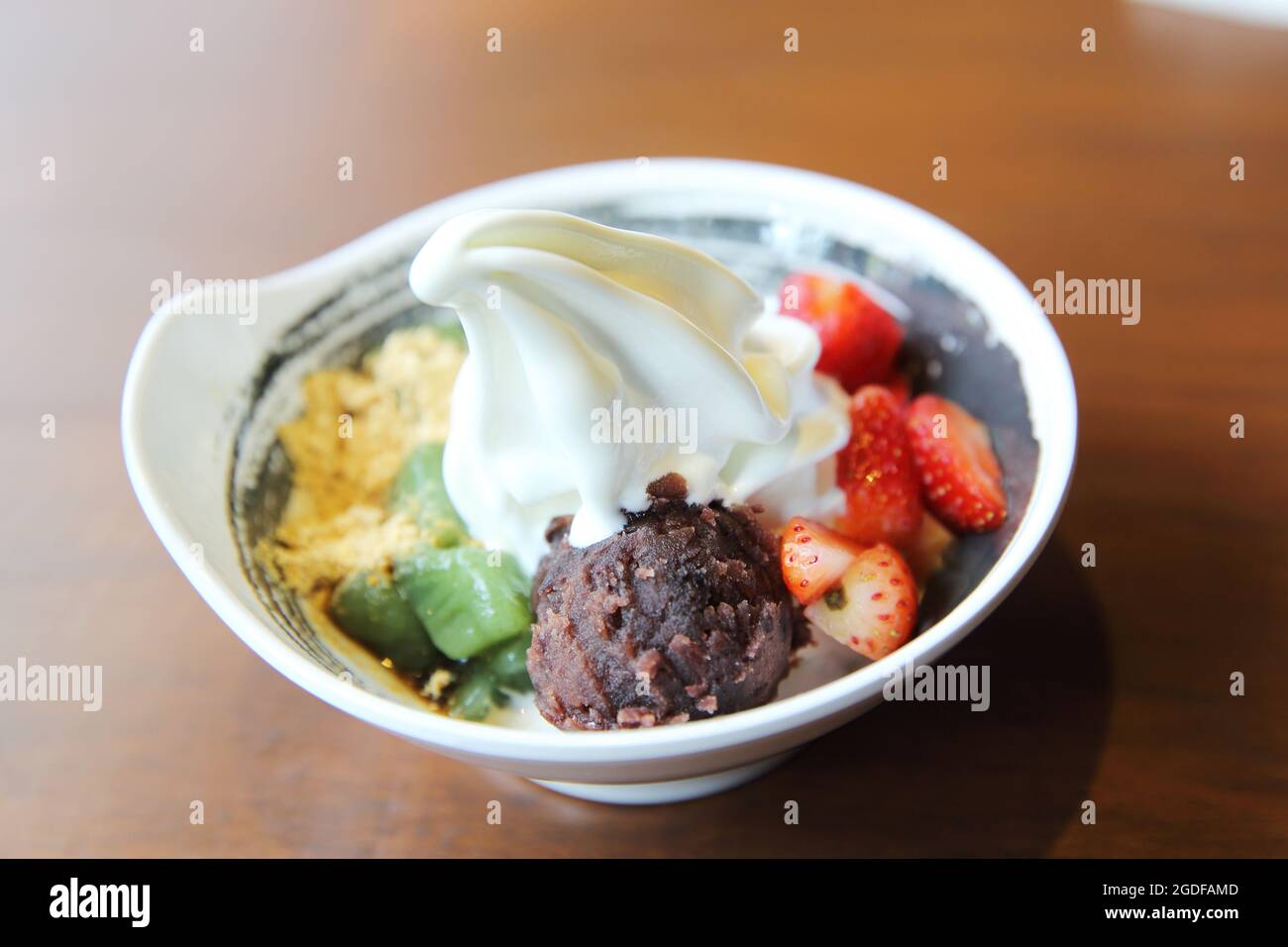 soft Cream with fruit Stock Photo - Alamy