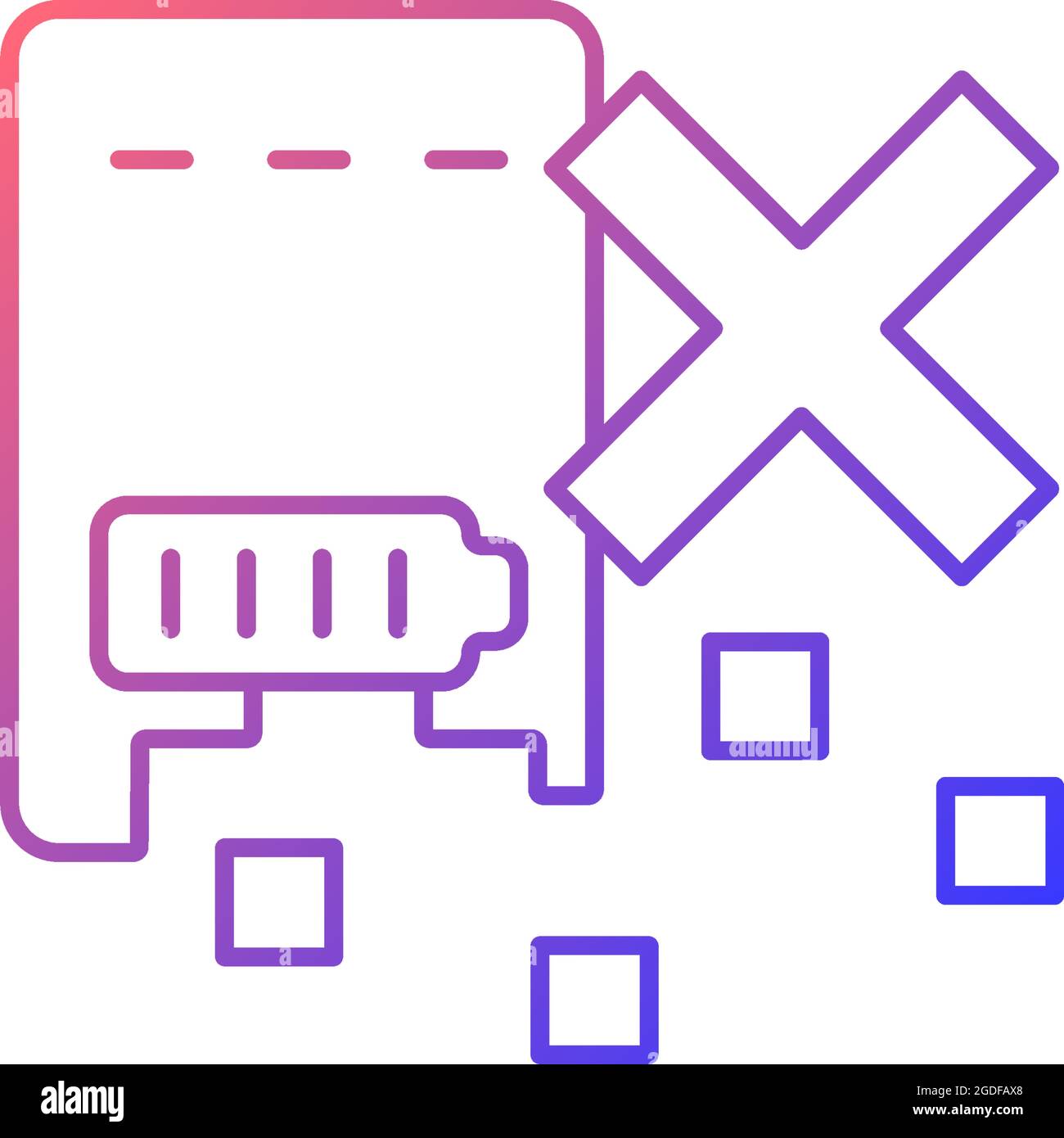 Dont shred powerbank gradient linear vector manual label icon Stock Vector Image & Art - Alamy