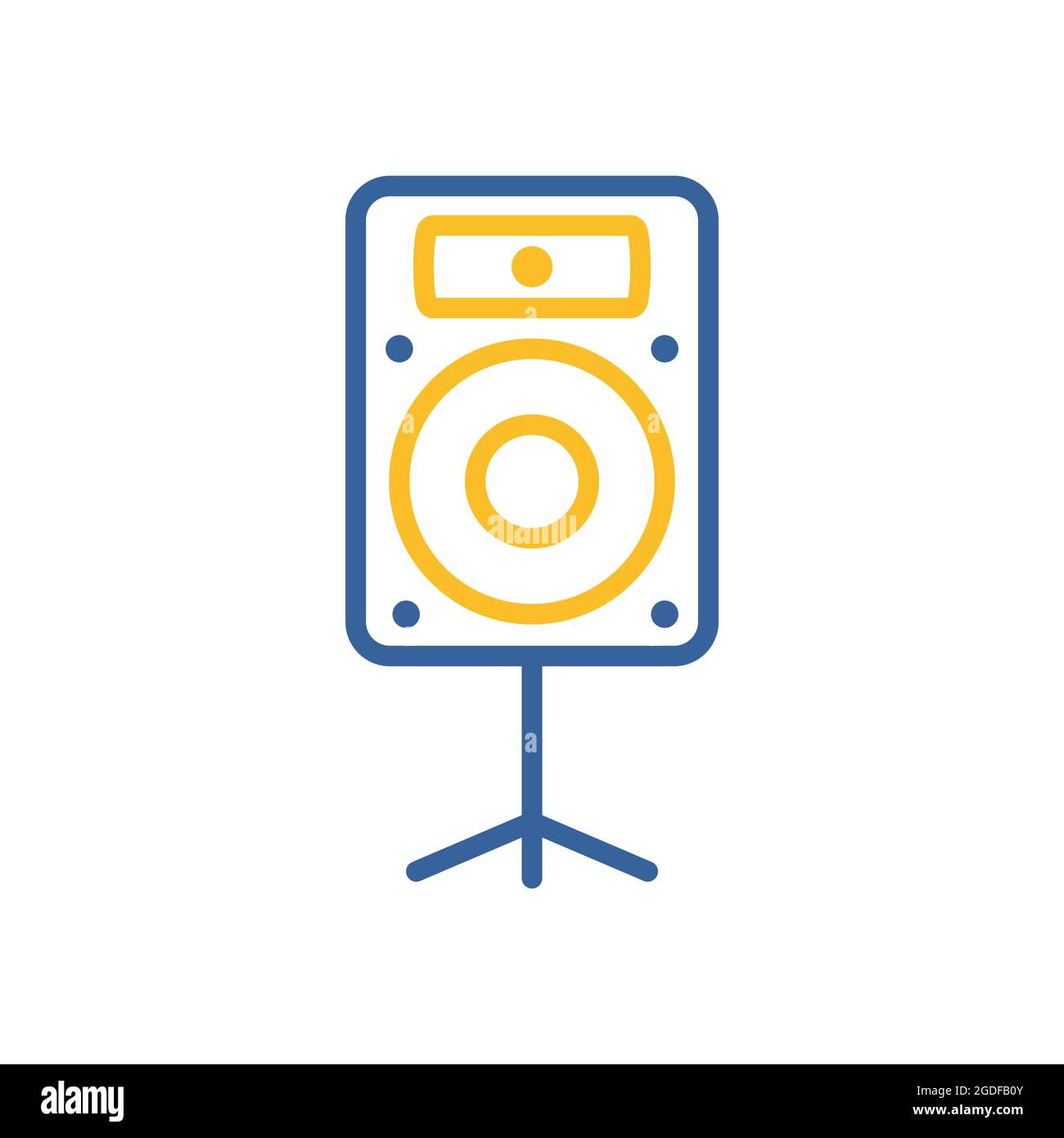Acoustic speaker vector icon. Music column. Graph symbol for music and ...