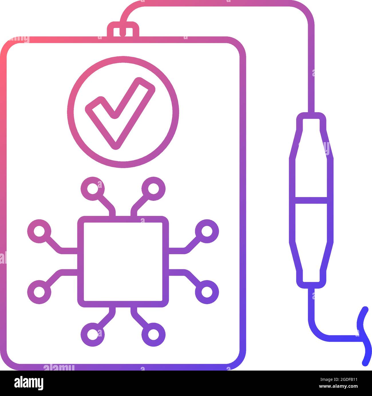 Intelligent recognition gradient linear vector manual label icon Stock Vector Image & Art - Alamy