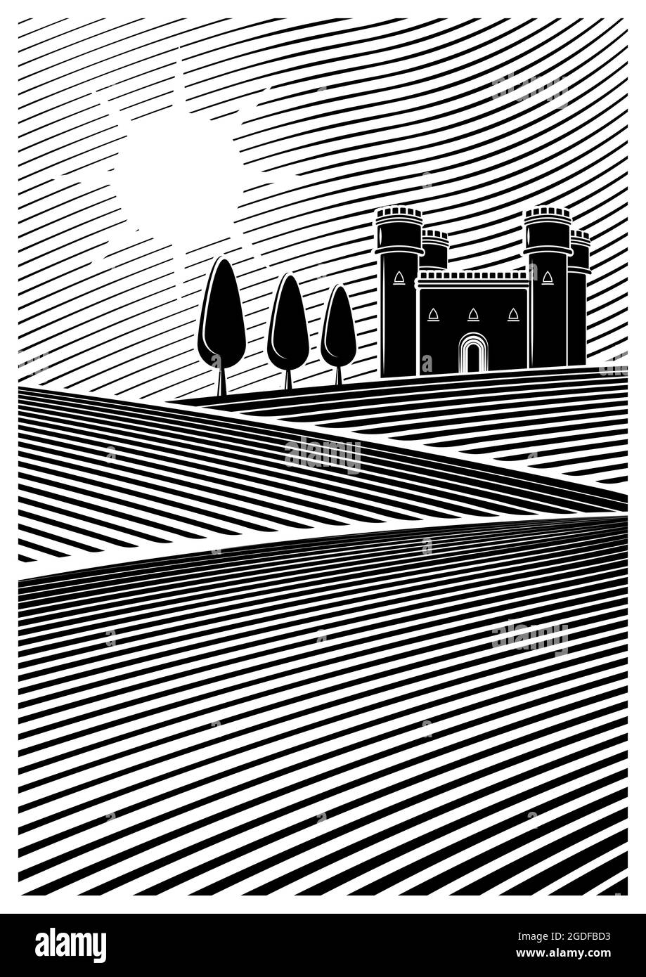 Farm fields agriculture Stock Vector Images - Alamy