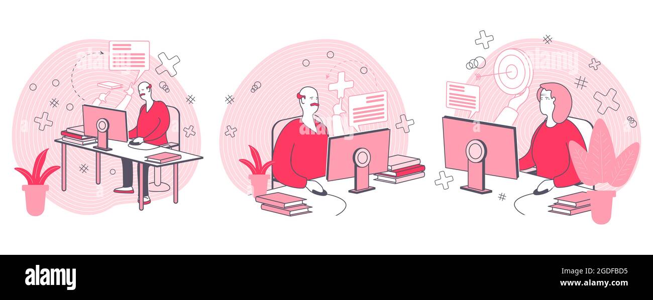 Female studying cartoon hi-res stock photography and images - Alamy