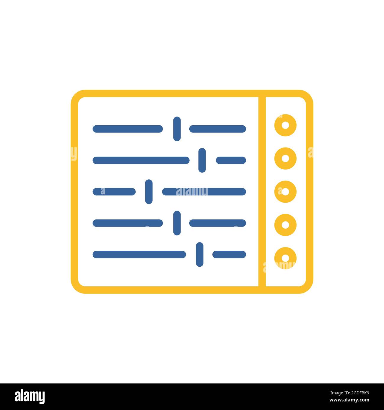 Mixing console vector flat icon. Graph symbol for music and sound web ...