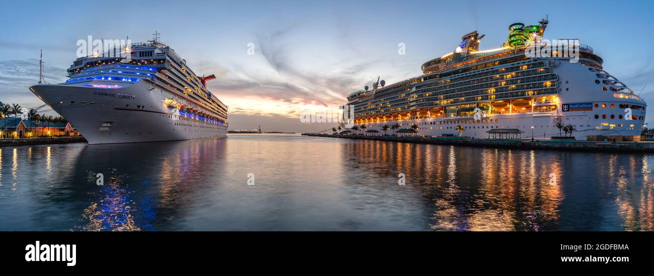 Cruise Ship At Night Wallpaper