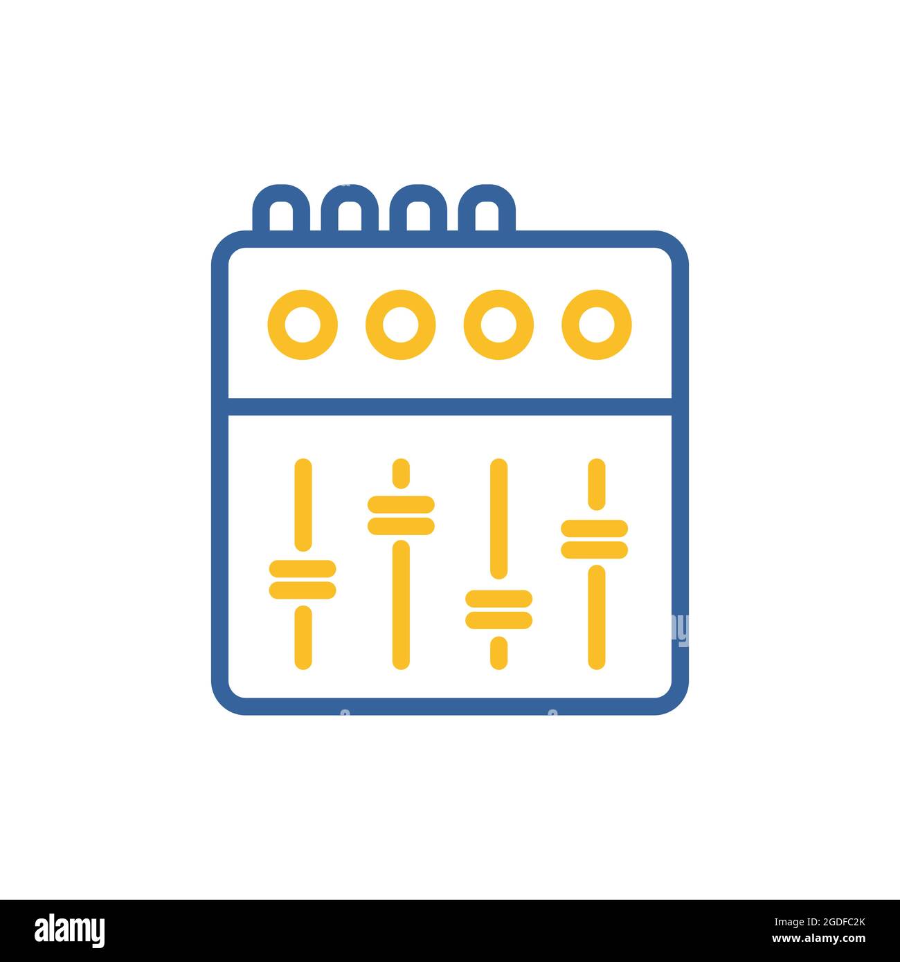 Mixing console vector flat icon. Graph symbol for music and sound web ...