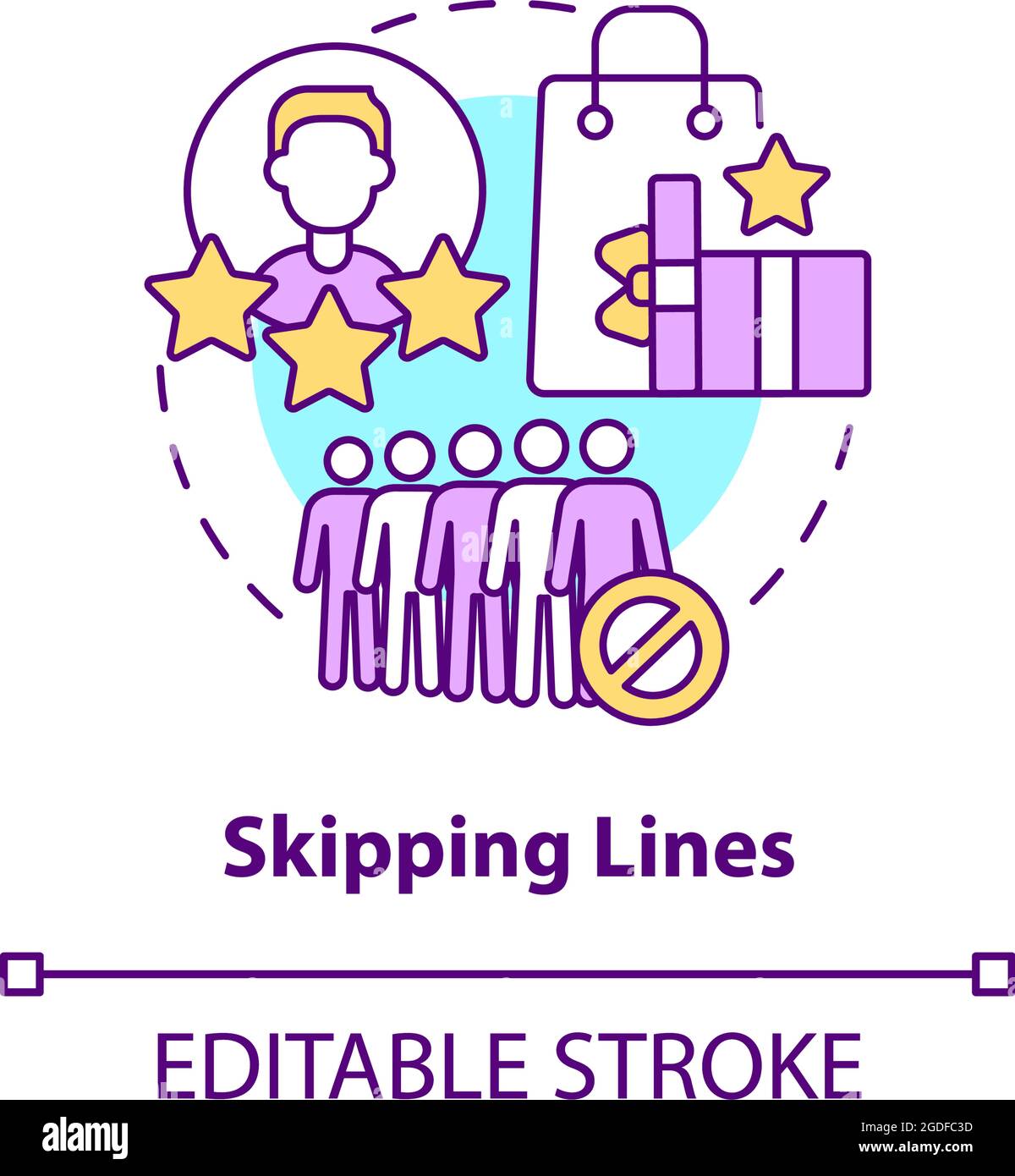 Skipping lines concept icon Stock Vector Image & Art - Alamy