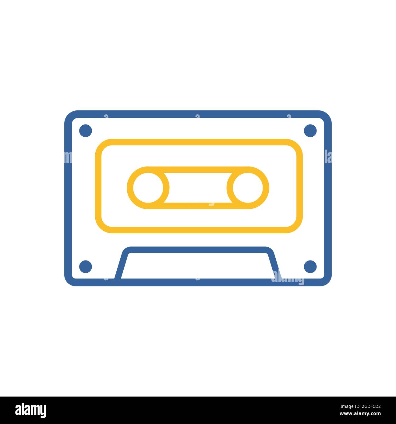 Audio cassette tape vector icon. Music sign. Graph symbol for music and ...