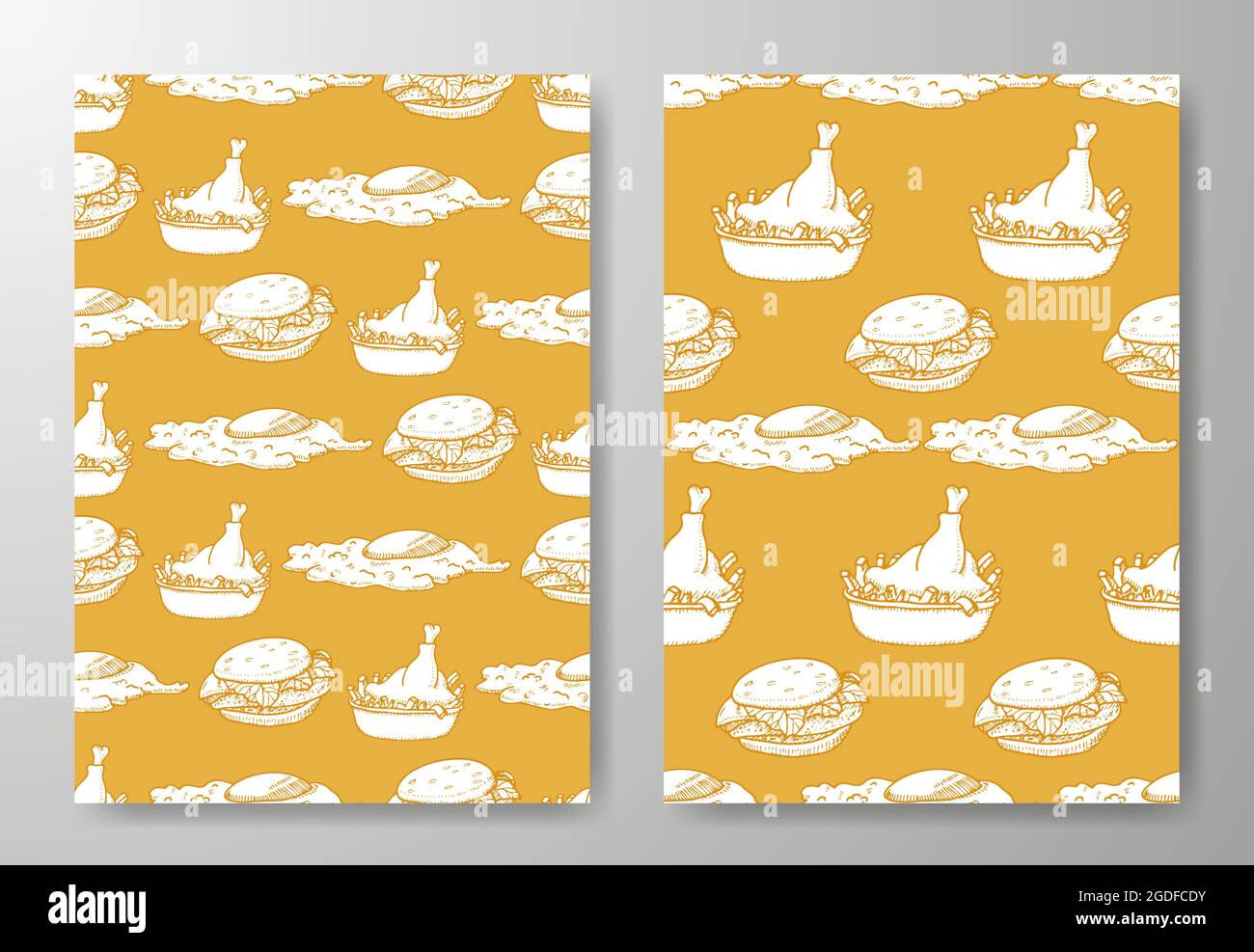 Tiled food patterned background Stock Vector Image & Art - Alamy