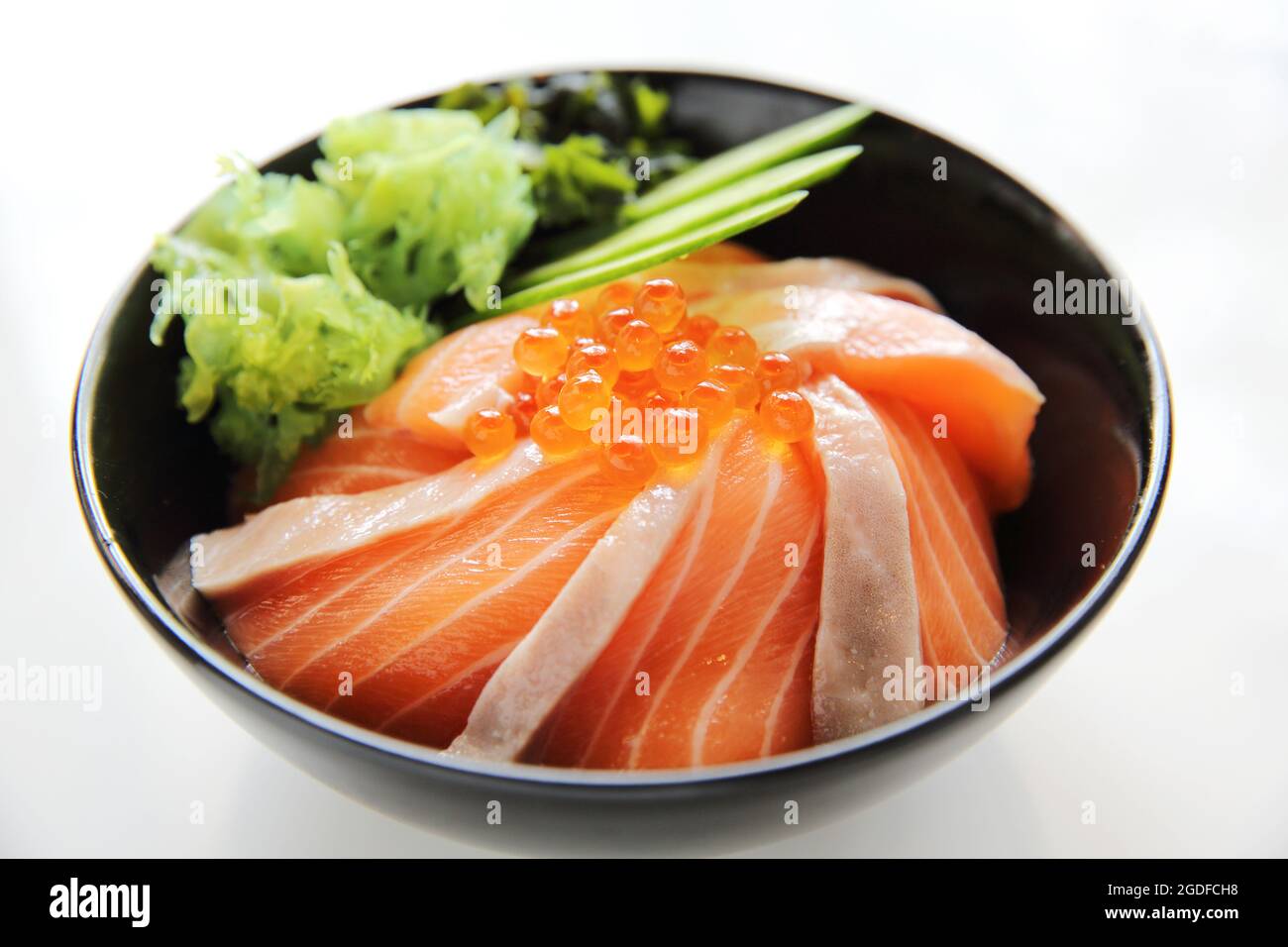 salmon sushi rice don Stock Photo - Alamy