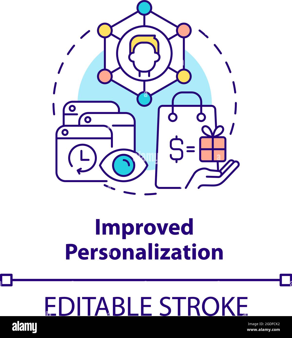 Improved personalization concept icon Stock Vector Image & Art - Alamy