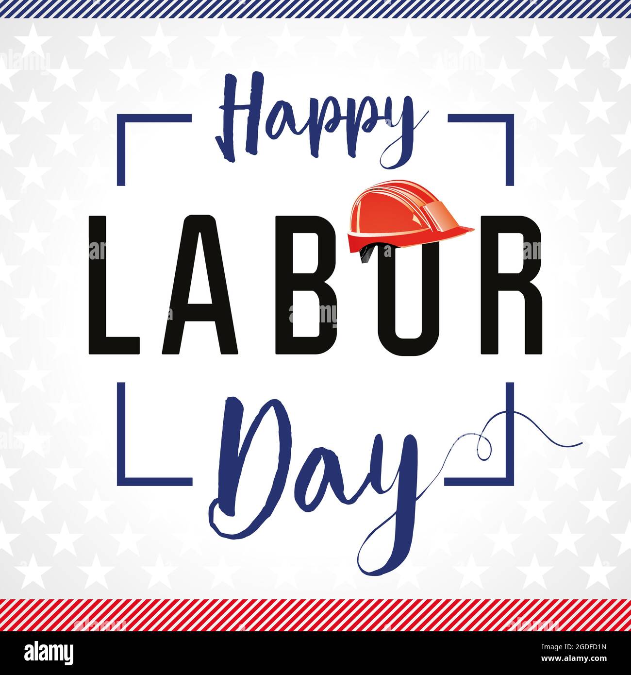 Happy Labor Day USA creative square banner. Isolated abstract graphic ...