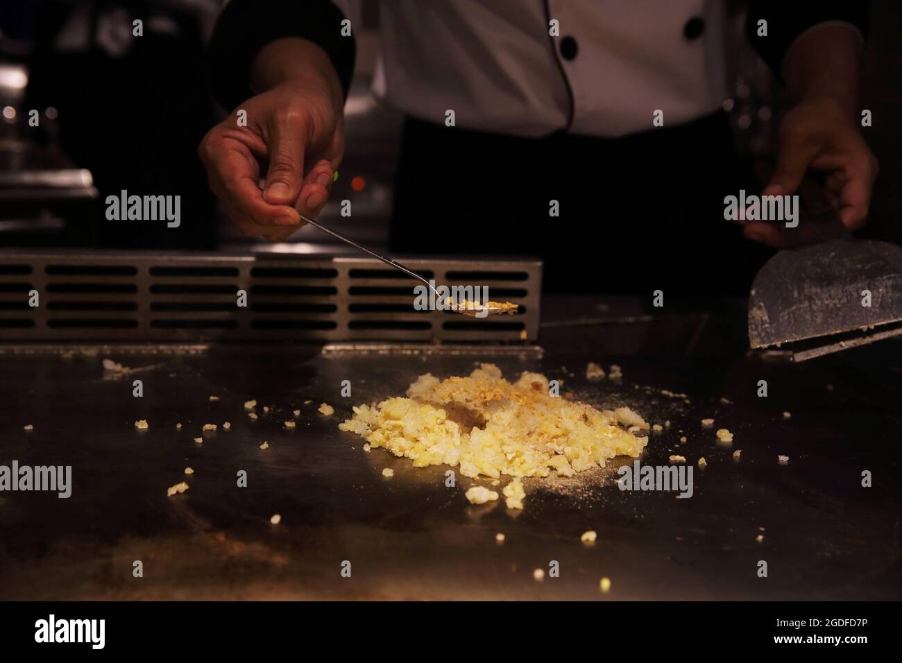fried rice teppanyaki Japanese Cooking Stock Photo - Alamy