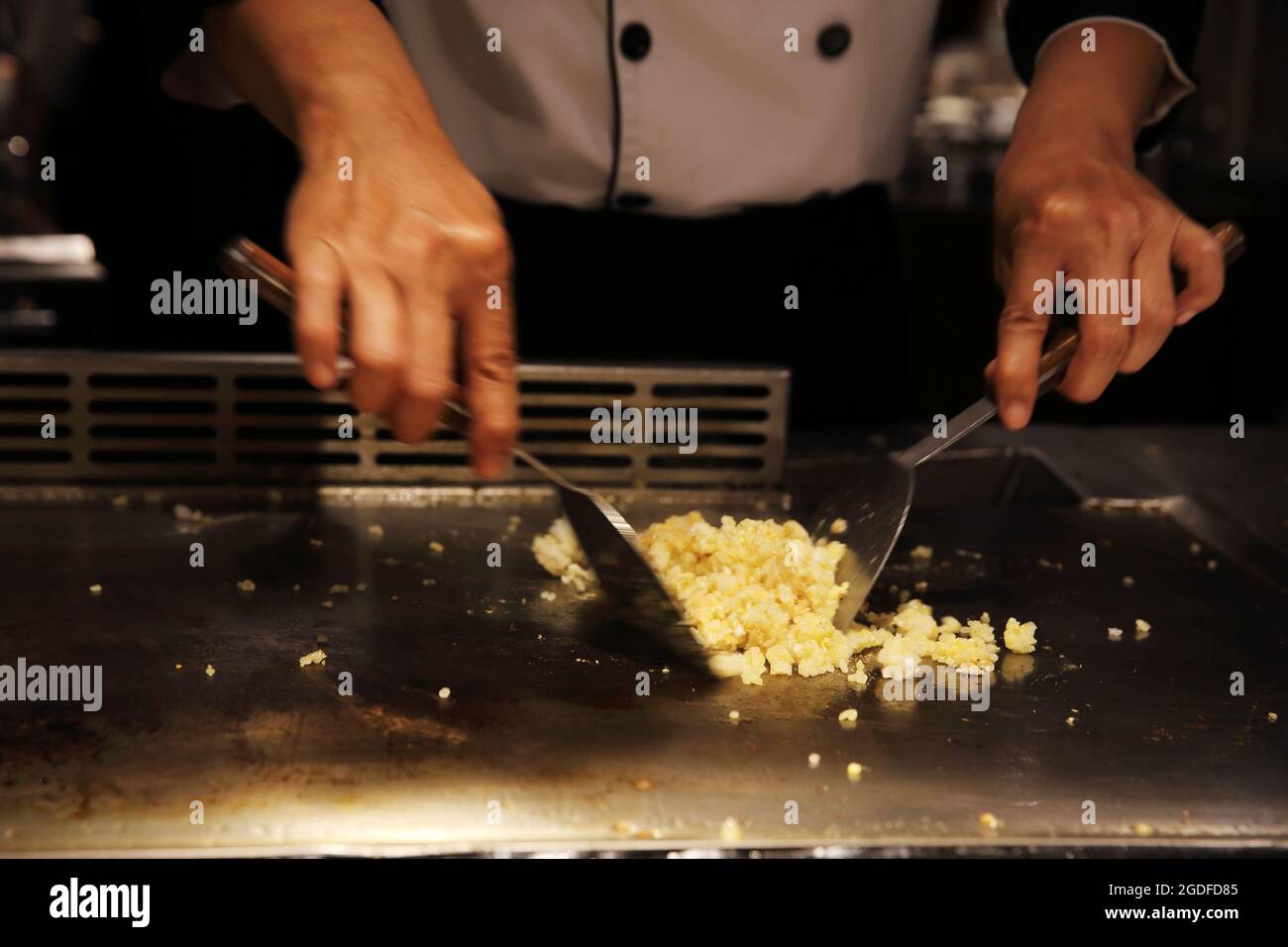 fried rice teppanyaki Japanese Cooking Stock Photo - Alamy