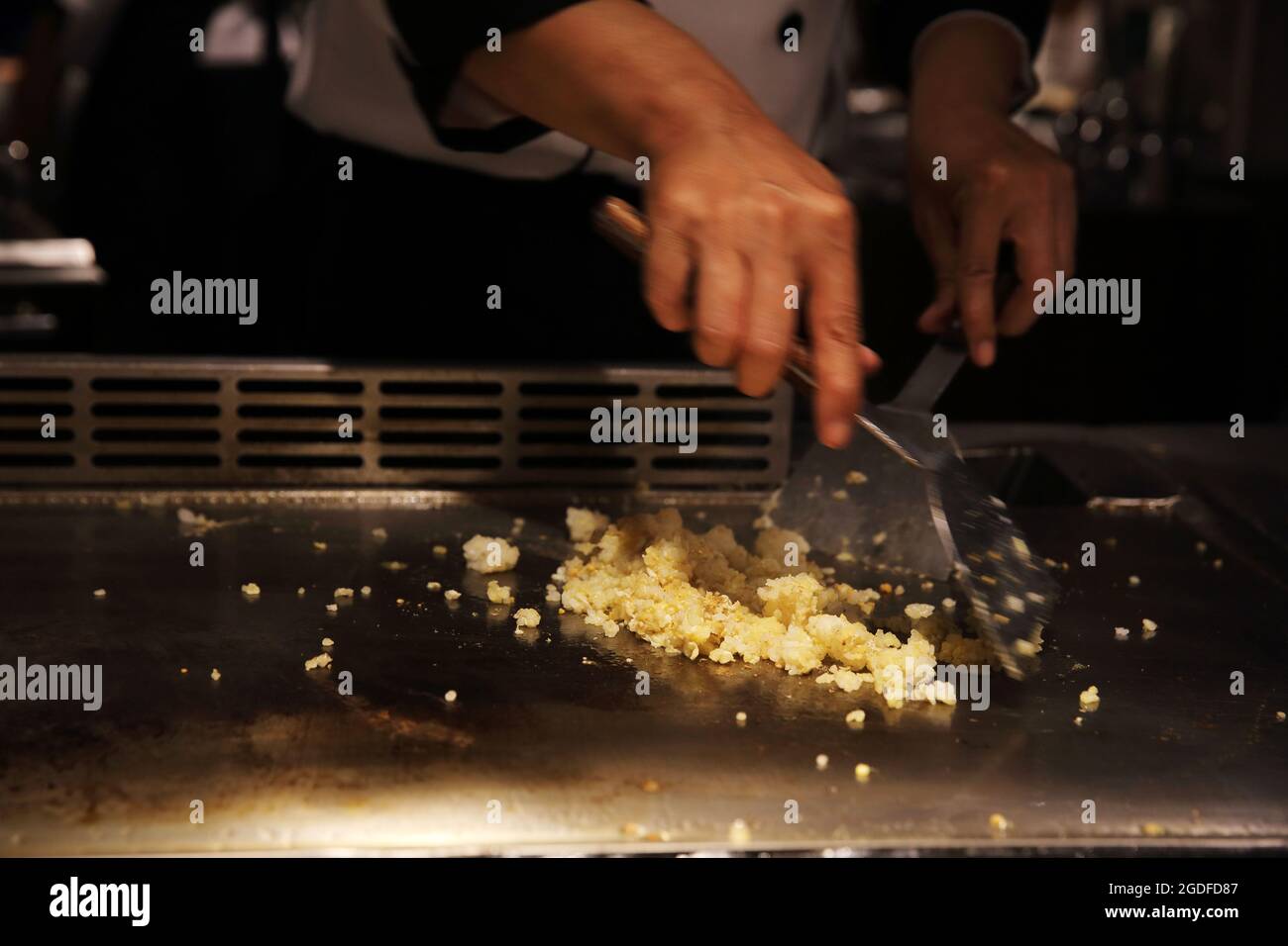 fried rice teppanyaki Japanese Cooking Stock Photo - Alamy