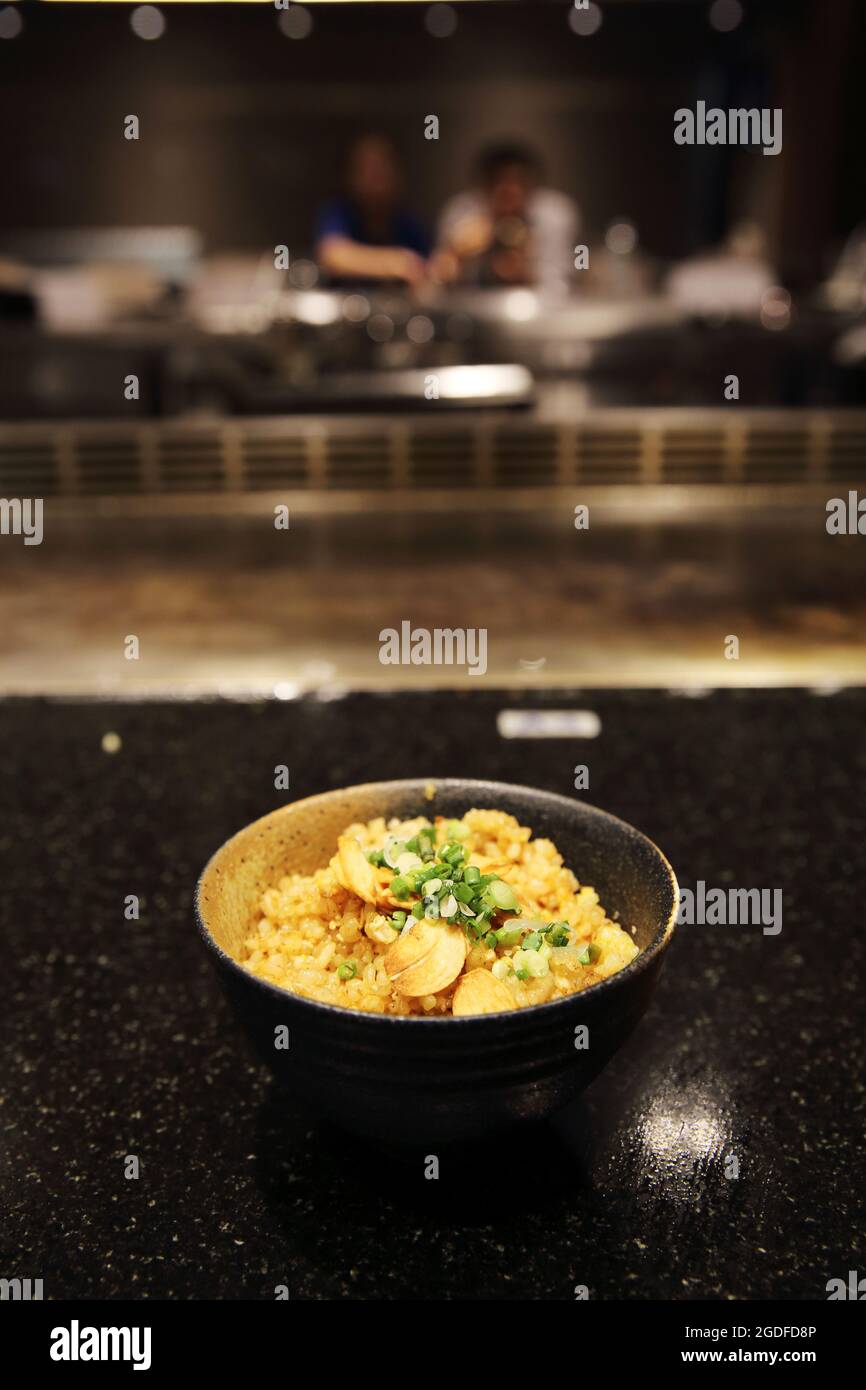 fried rice teppanyaki Japanese Cooking Stock Photo - Alamy
