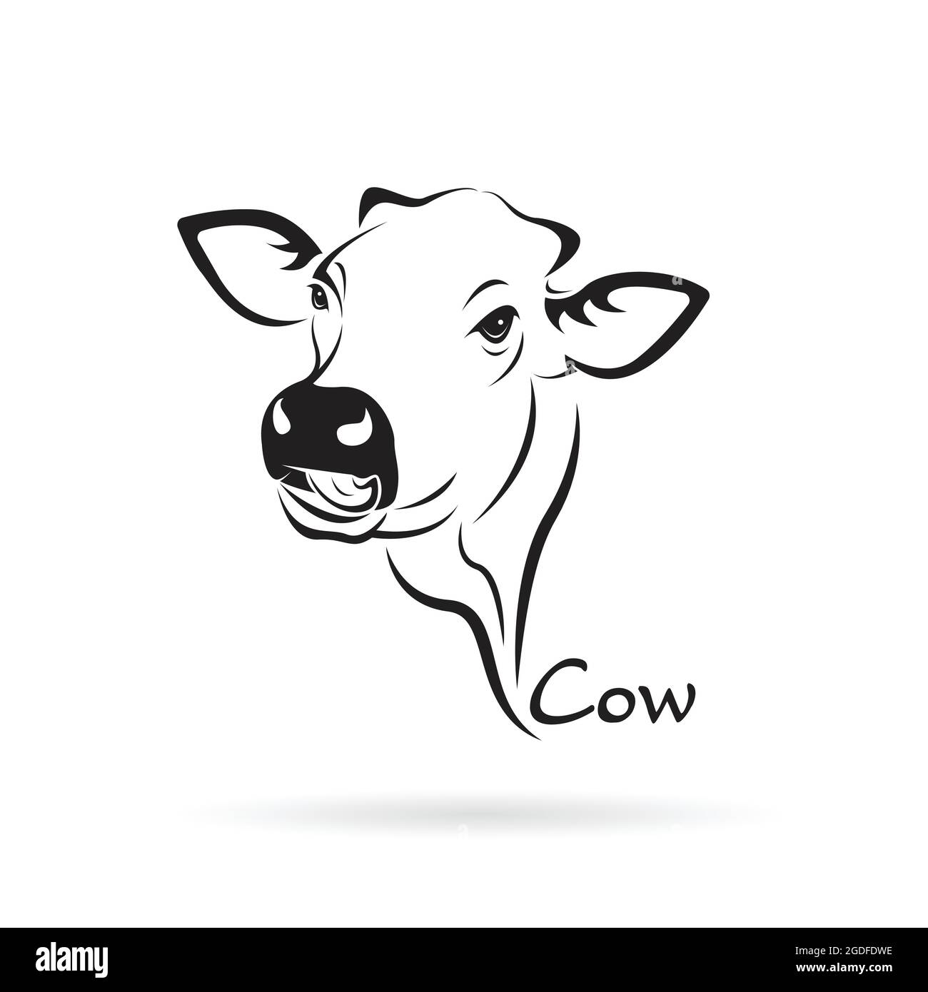 Easy Cow Head Drawing
