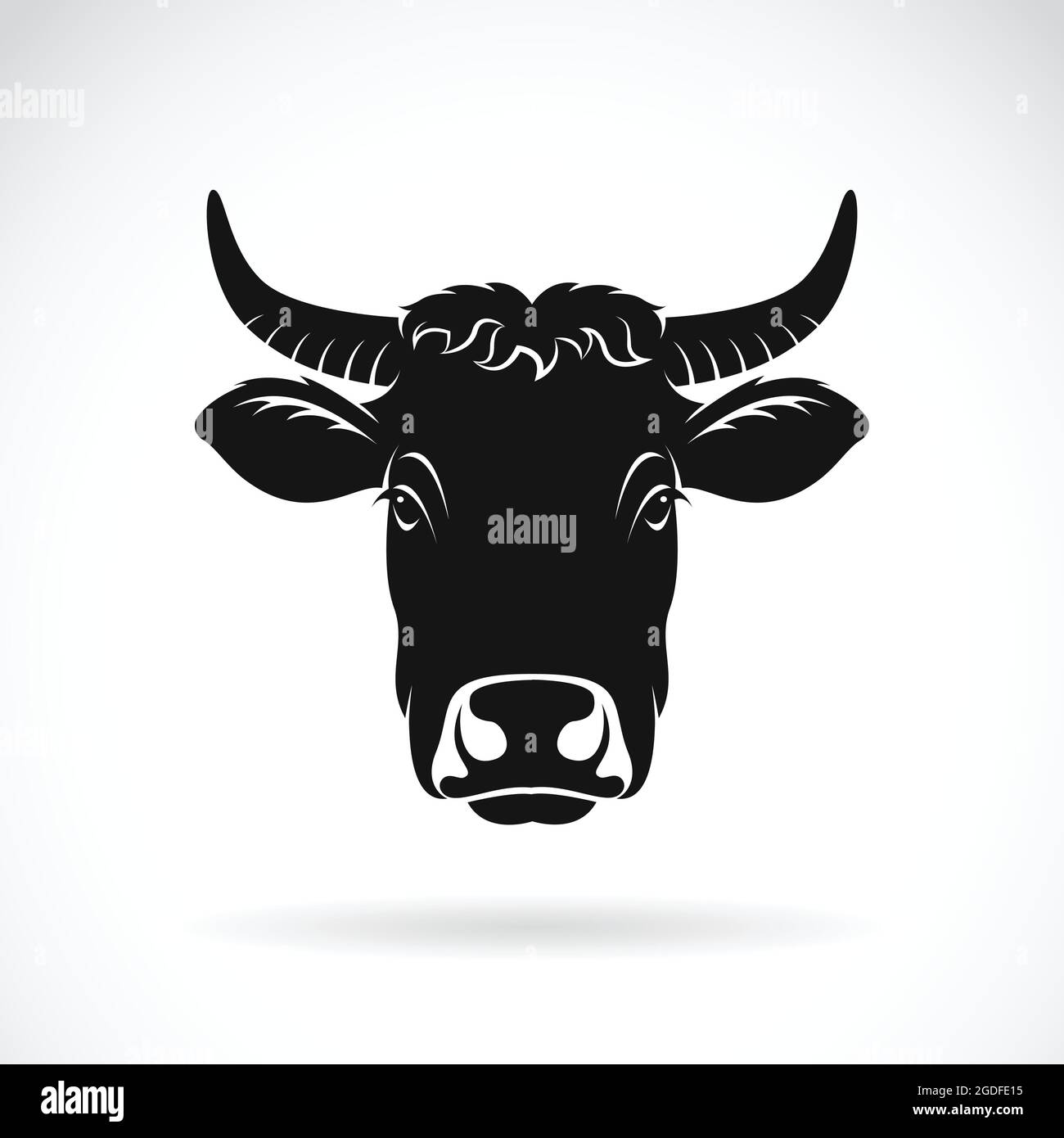 Vector of cow face on white background. Farm Animal. Easy editable ...