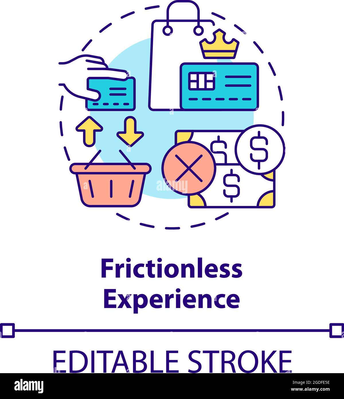 Frictionless experience concept icon Stock Vector Image & Art - Alamy
