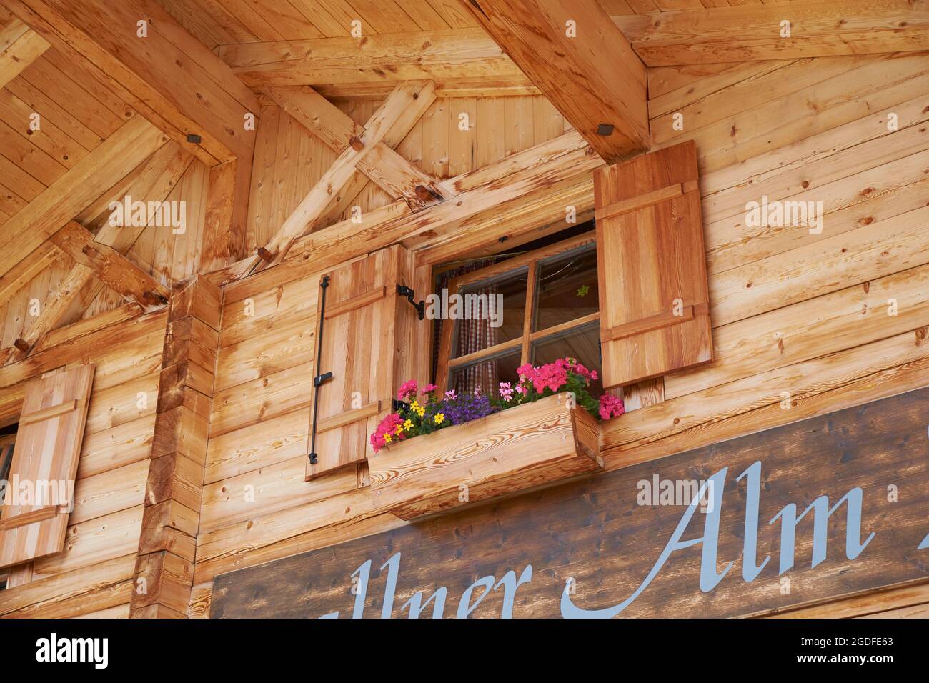 window of a mountain hut Stock Photo - Alamy