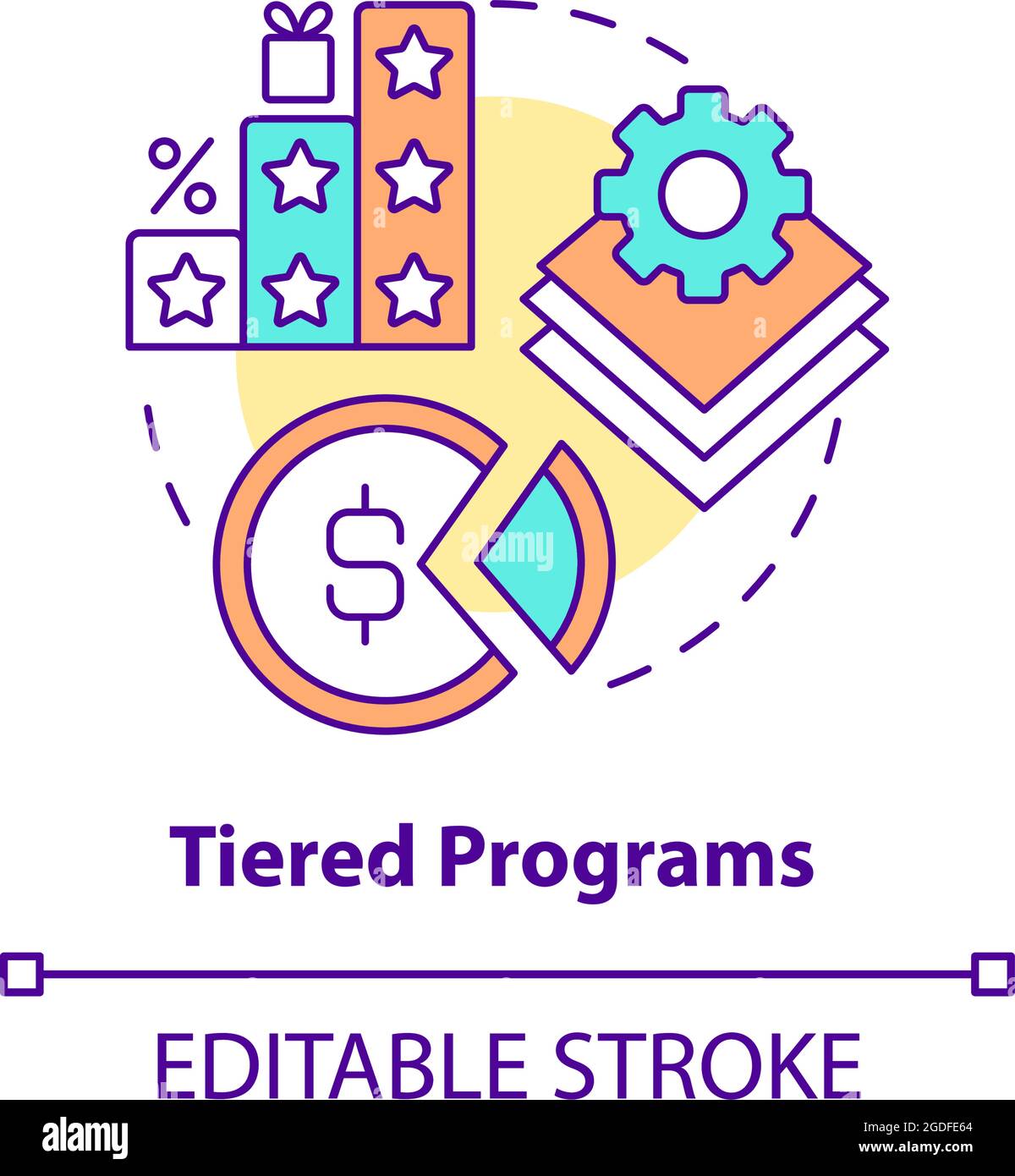 Tiered programs concept icon Stock Vector Image & Art - Alamy