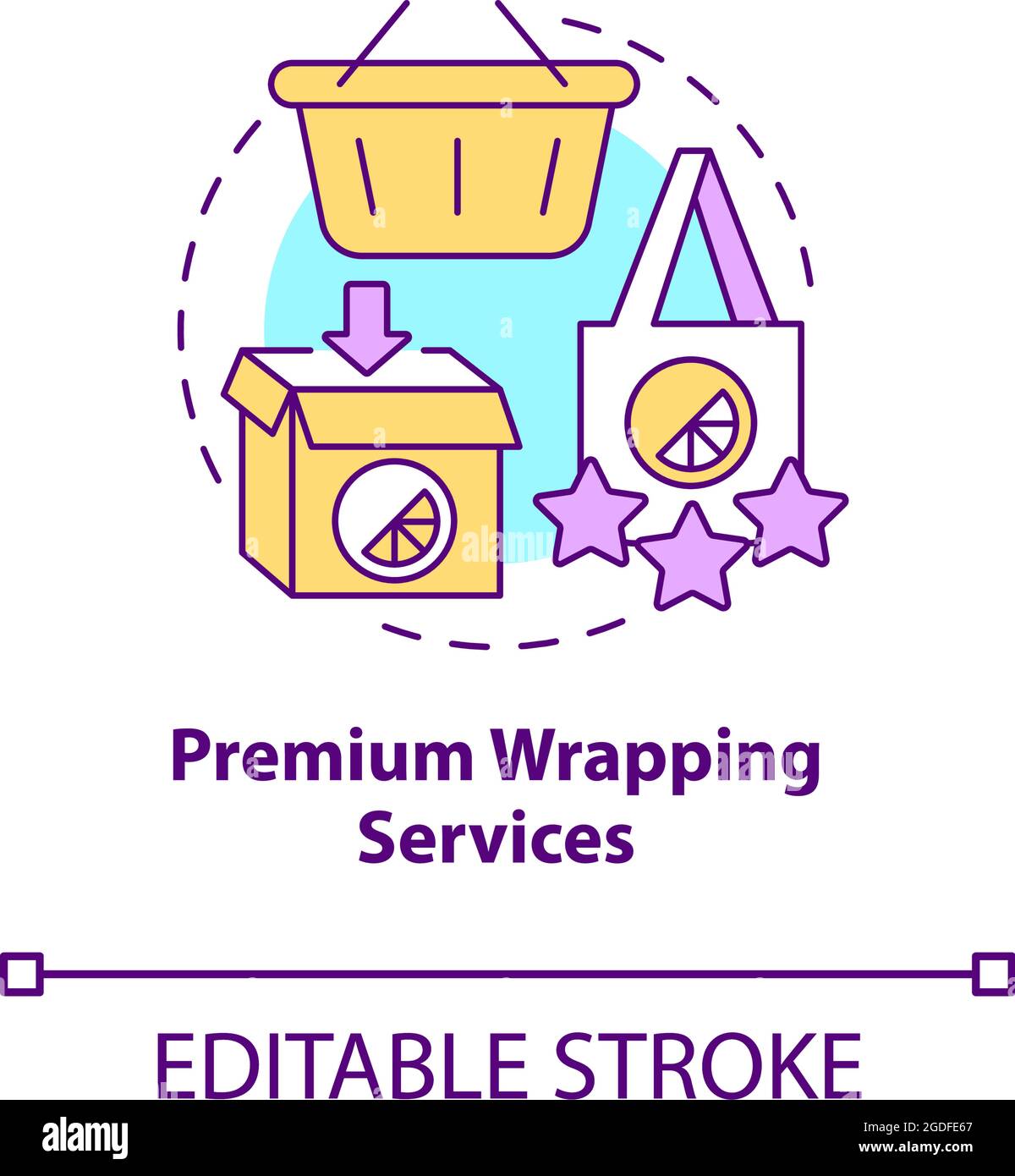 Premium wrapping concept icon Stock Vector Image & Art - Alamy