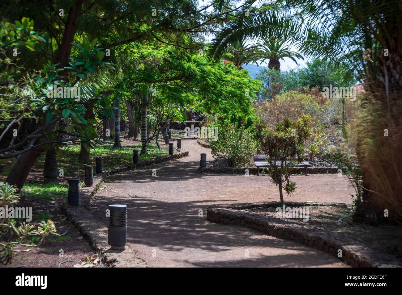 Public city park "Taoro Garden" in Puerto de la Cruz, Tenerife, Canary ...