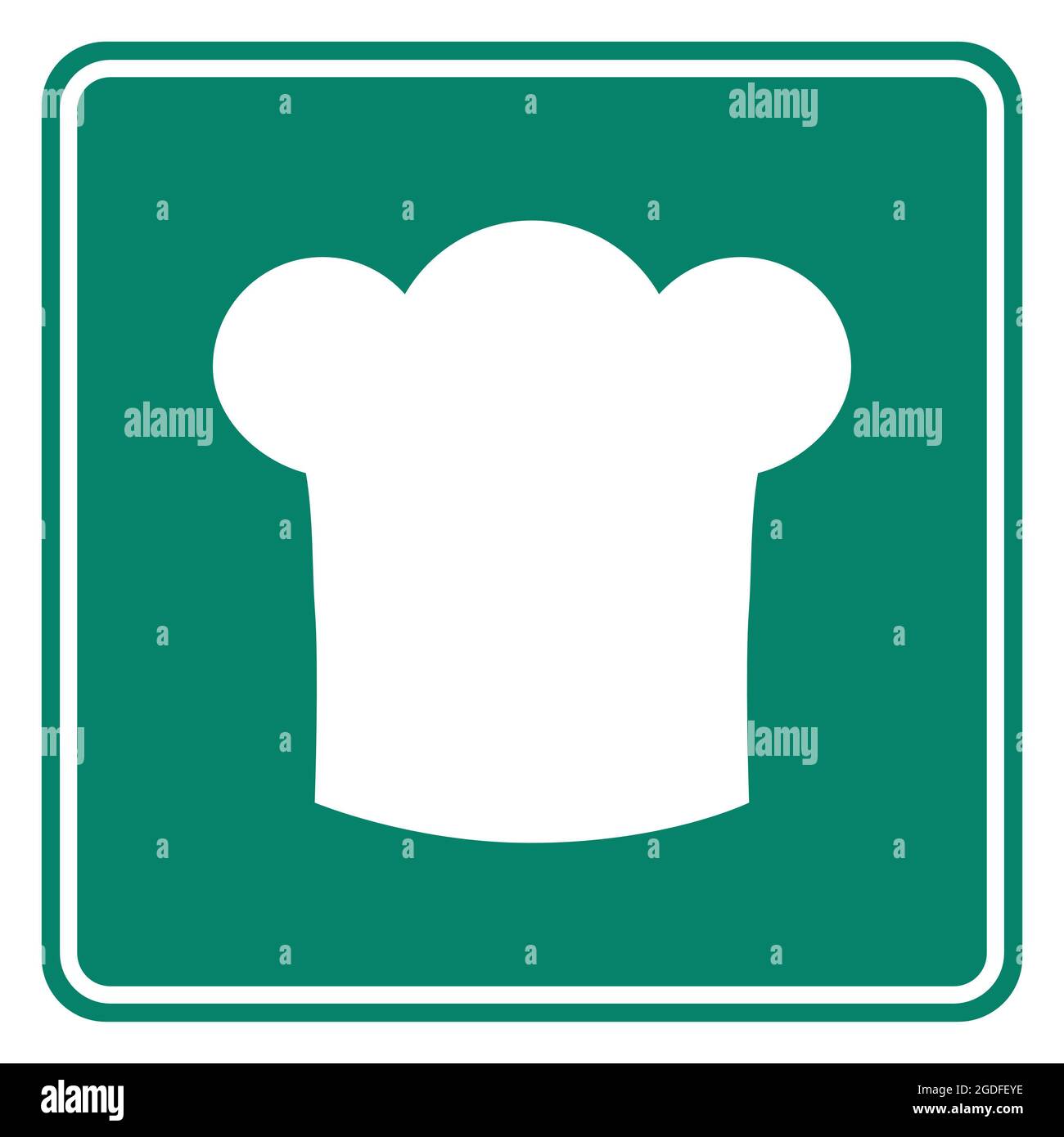 Chef hat and road sign Stock Photo - Alamy