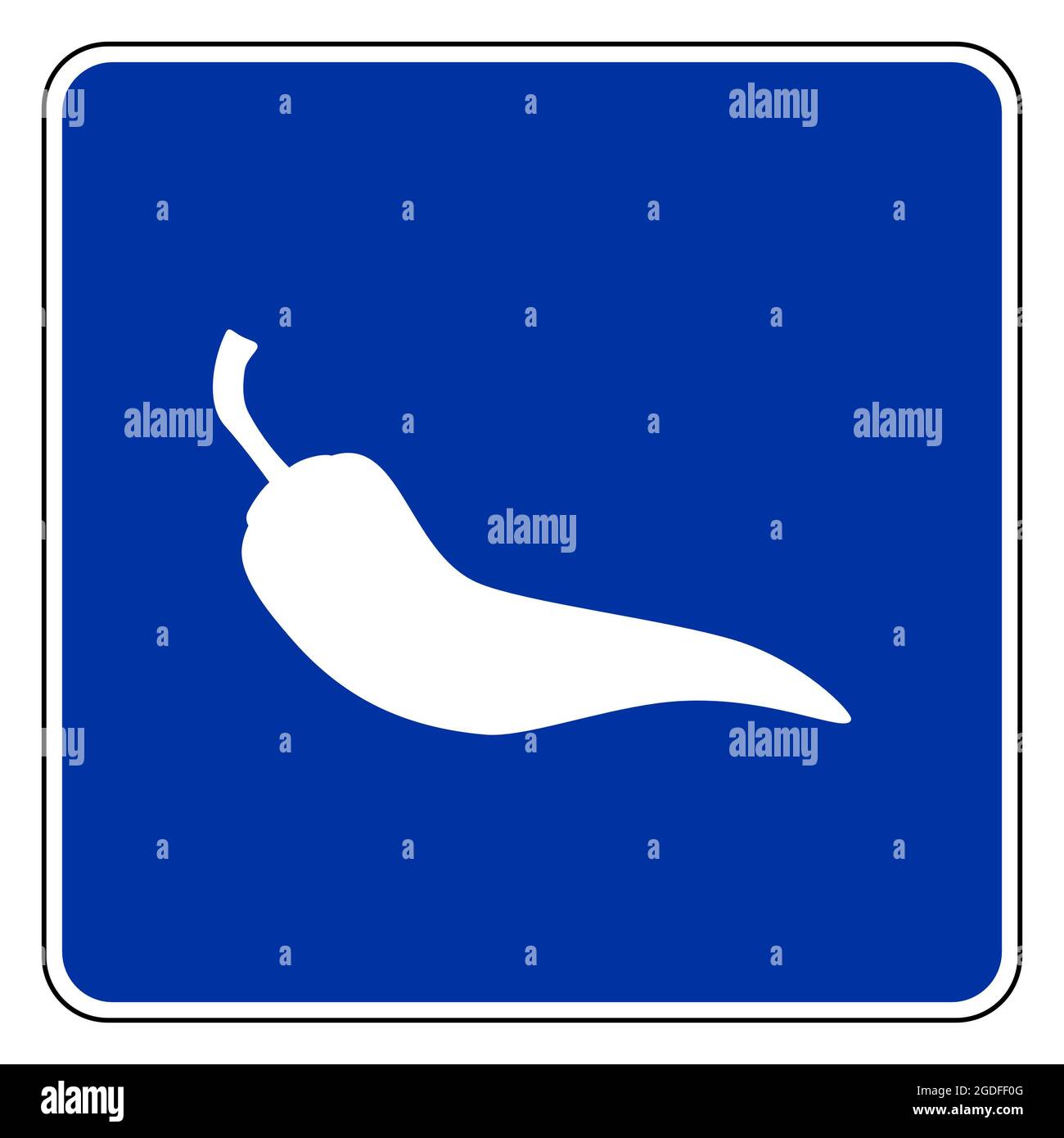 Chili pepper and road sign Stock Photo - Alamy