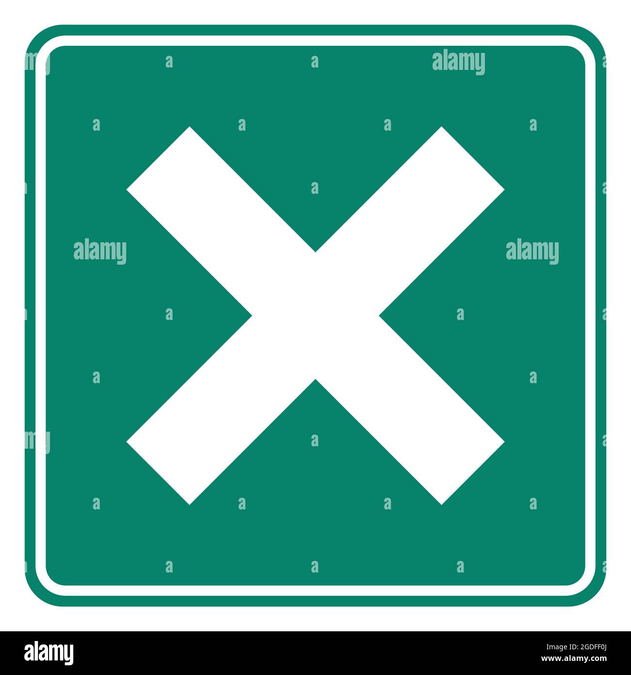 Crossing and road sign Stock Photo - Alamy