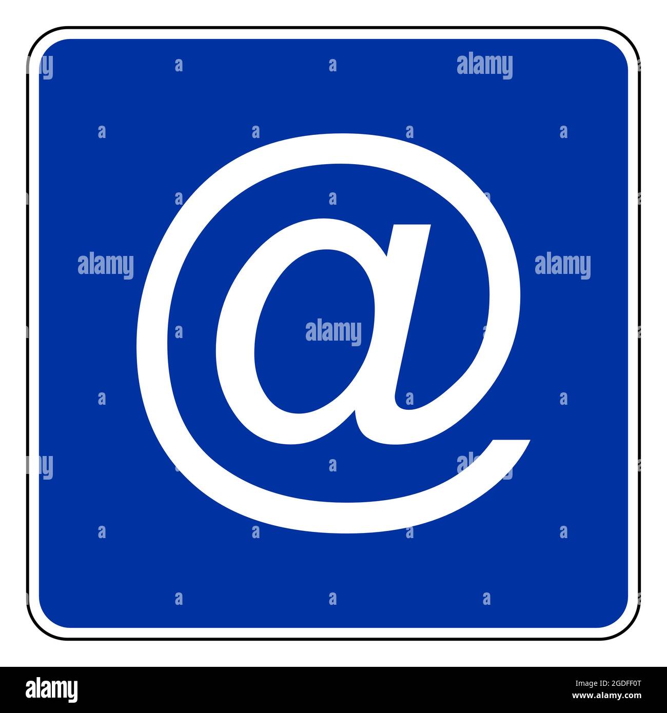 E-mail symbol and road sign Stock Photo - Alamy