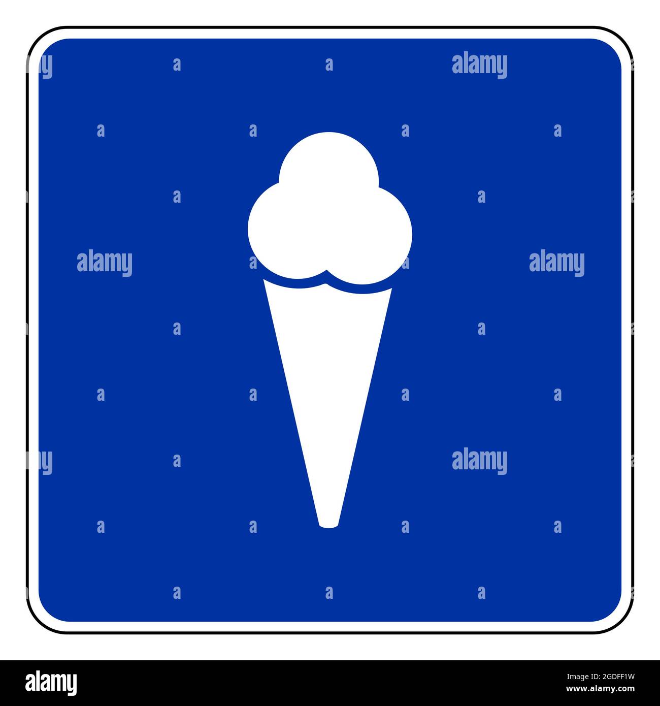 Ice cream and road sign Stock Photo - Alamy