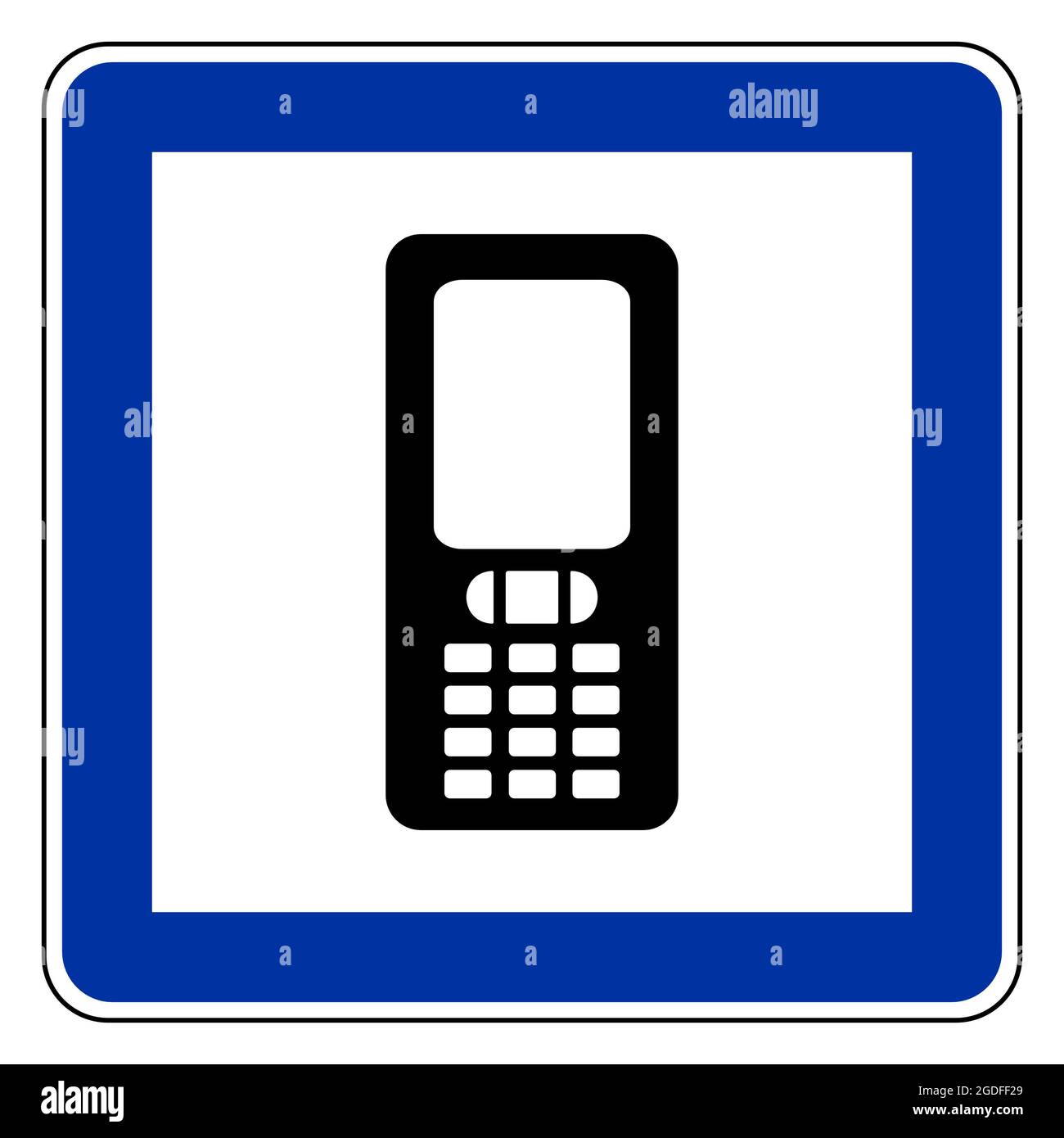 Mobile phone and road sign Stock Photo - Alamy