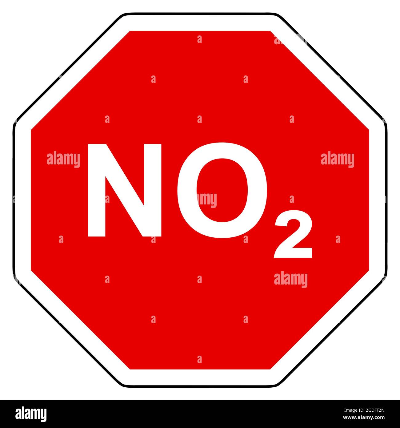 Nitrogen dioxide and stop sign Stock Photo - Alamy