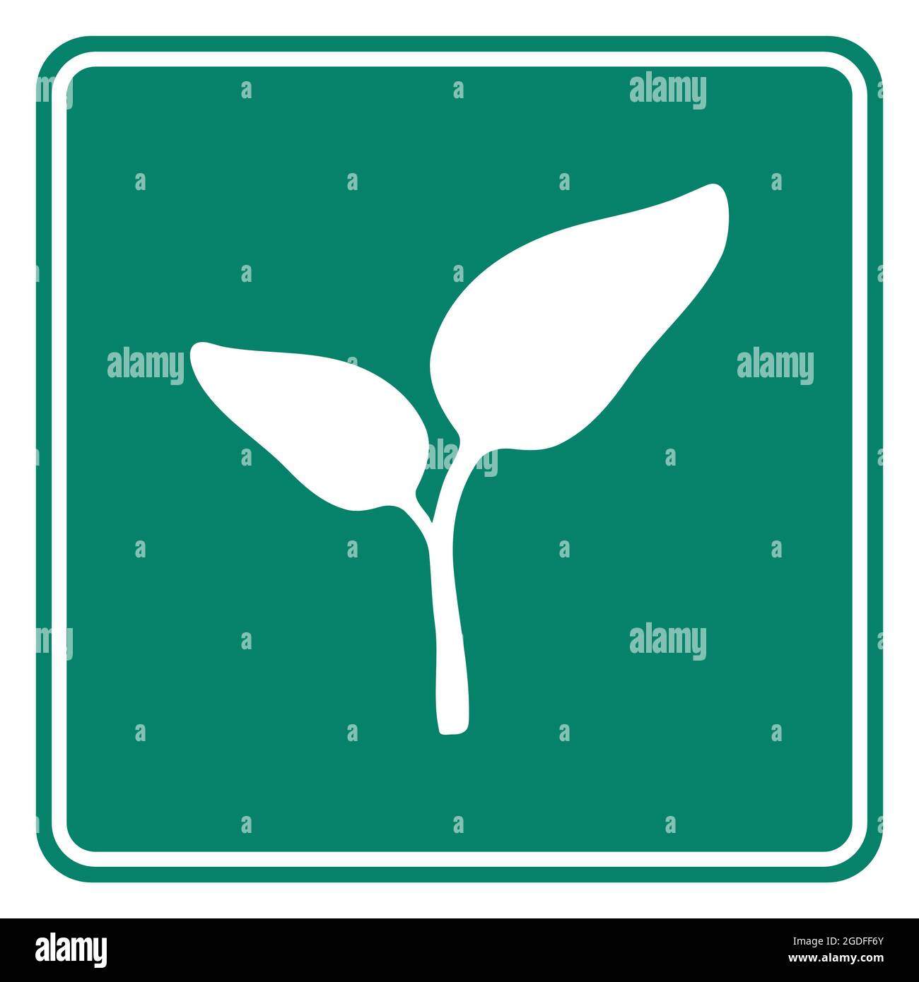 Plant and road sign Stock Photo - Alamy