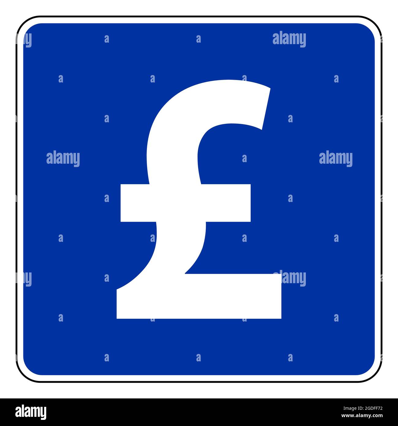 Pound sterling and road sign Stock Photo - Alamy