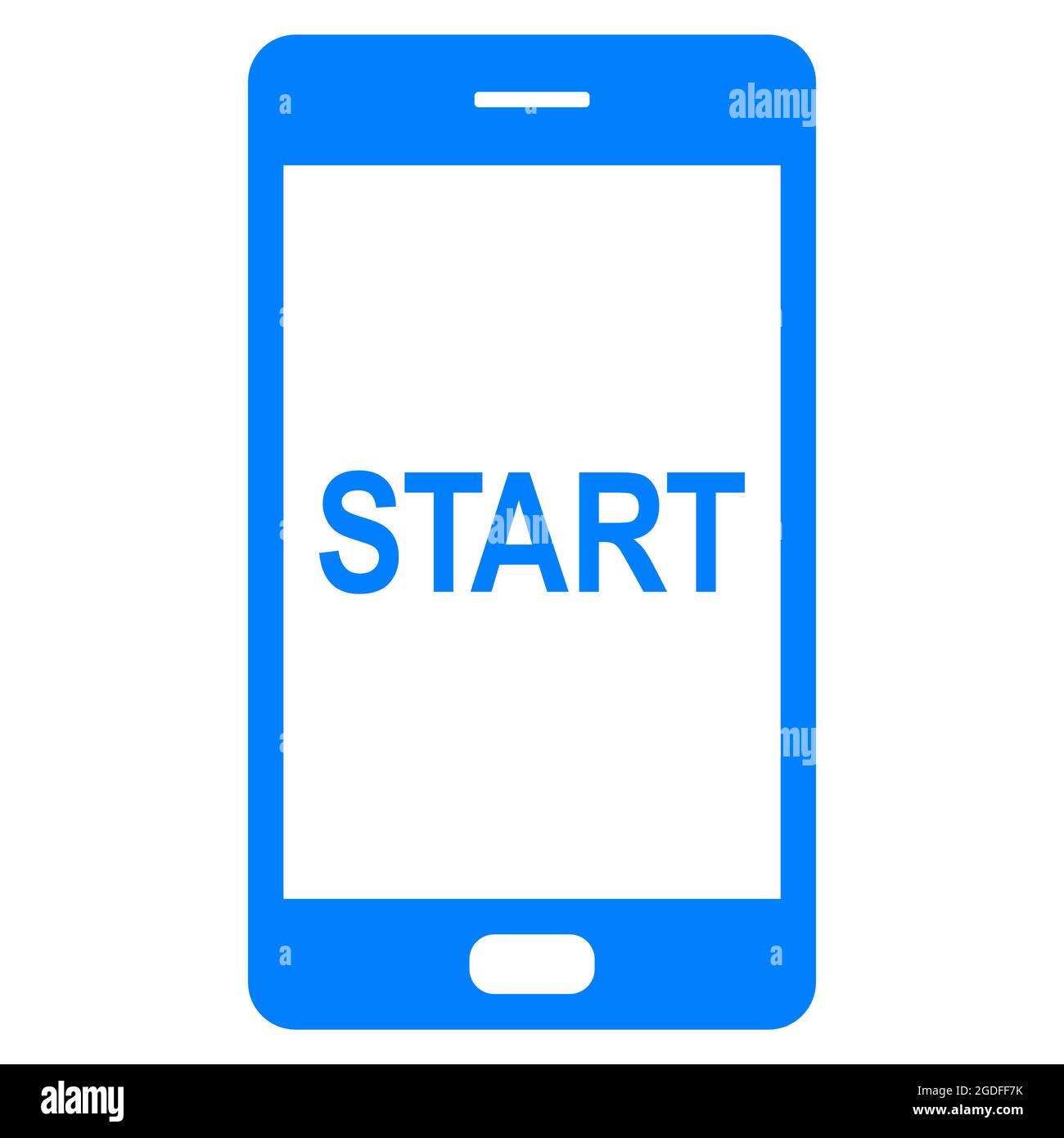 Start and smartphone Stock Photo - Alamy