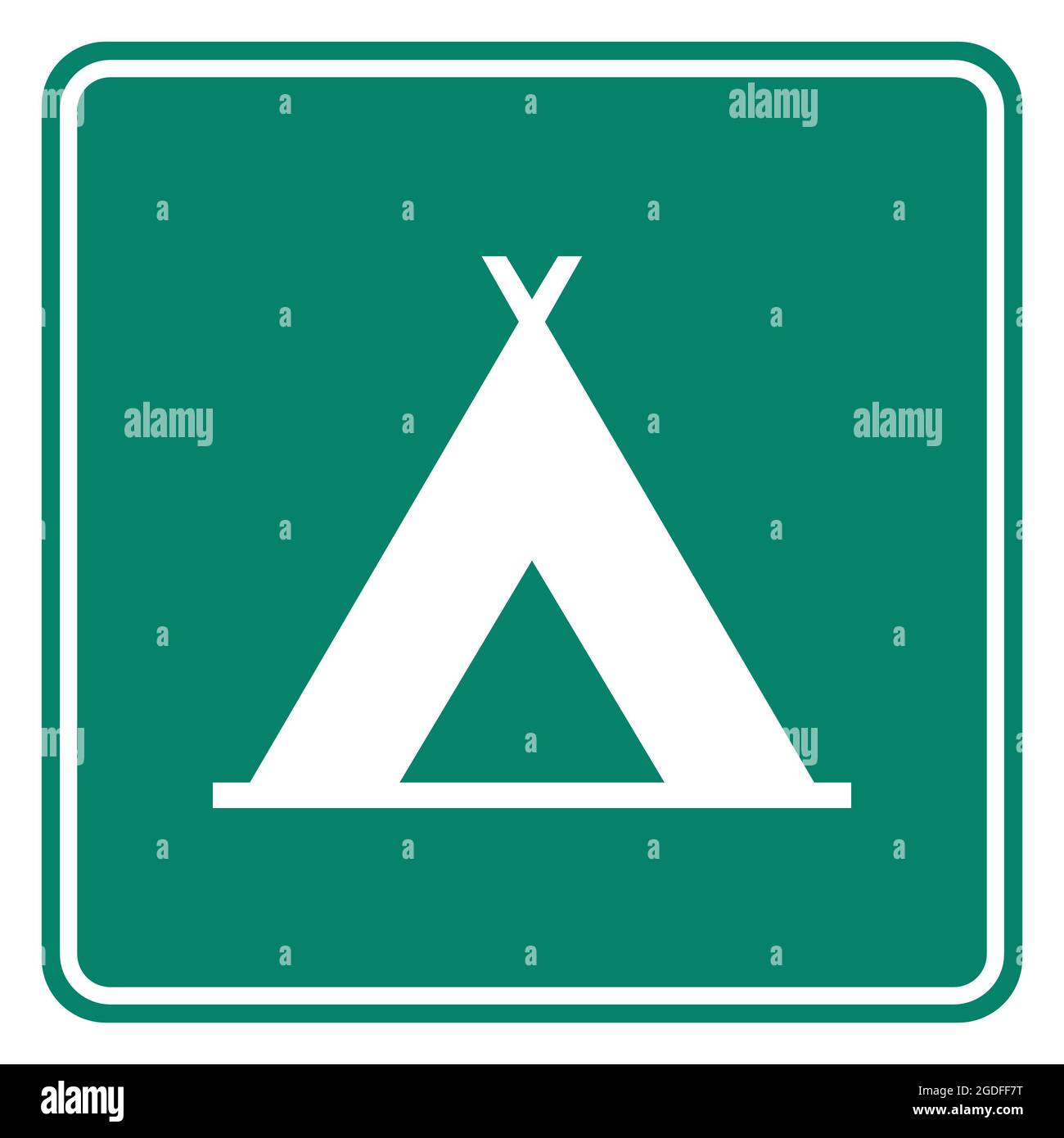 Tent and road sign Stock Photo - Alamy