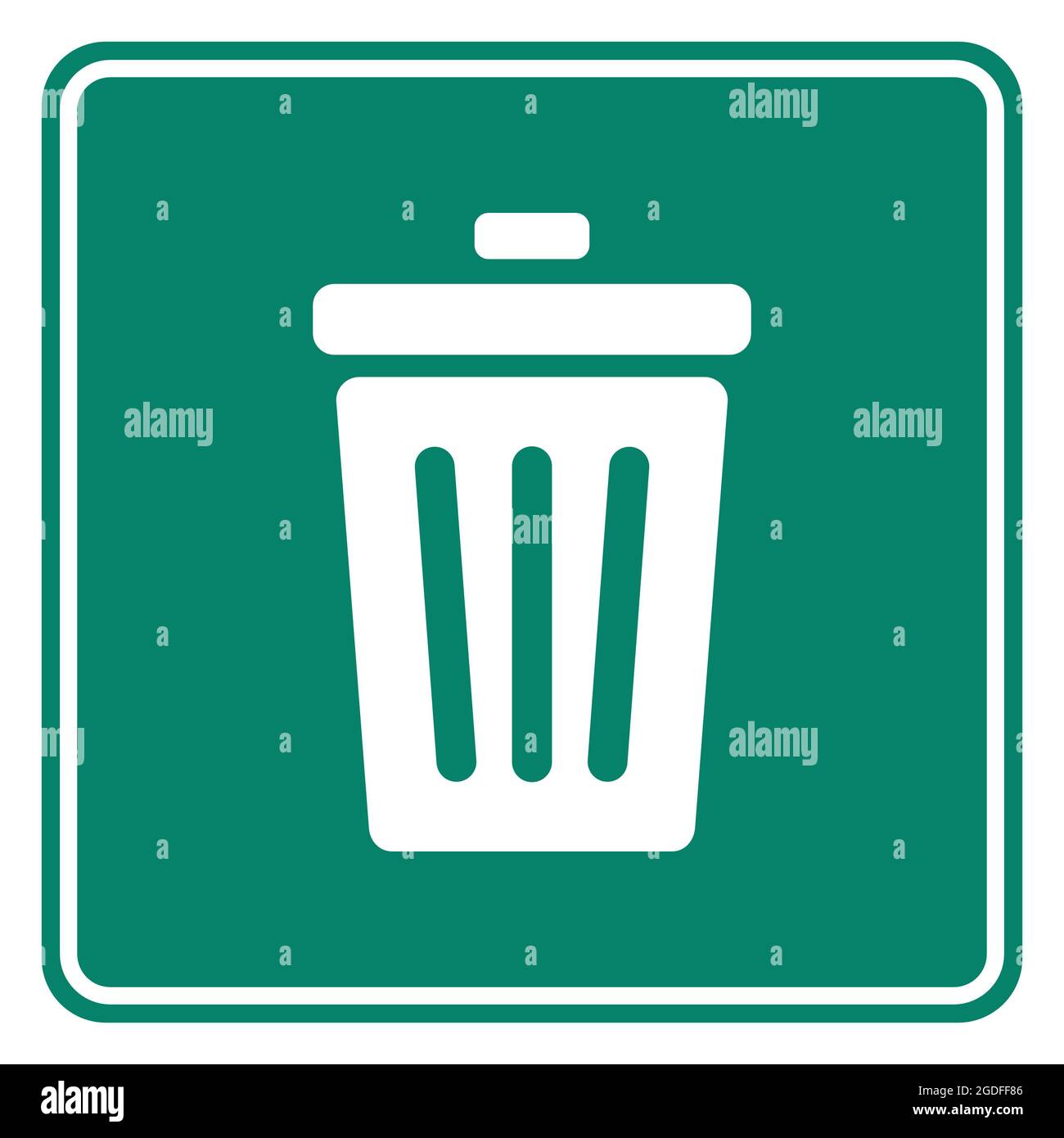Waste bin and road sign Stock Photo - Alamy