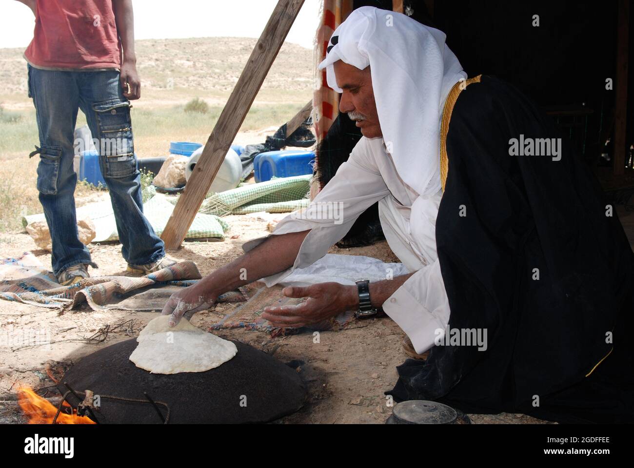 MITZPE RAMON, ISRAEL - Apr 08, 2008: Bedouin in the Negev desert in ...