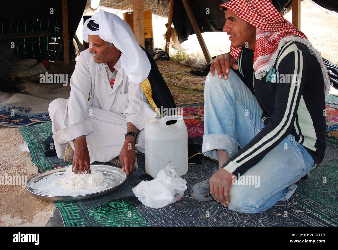 MITZPE RAMON, ISRAEL - Apr 08, 2008: Bedouin in the Negev desert in ...
