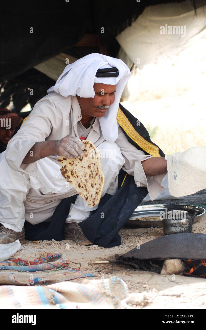 MITZPE RAMON, ISRAEL - Apr 08, 2008: Bedouin in the Negev desert in ...