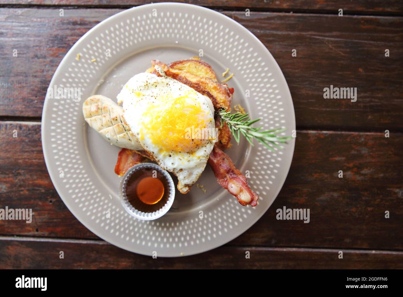 French toast eggs bacon brekkie hi-res stock photography and images - Alamy
