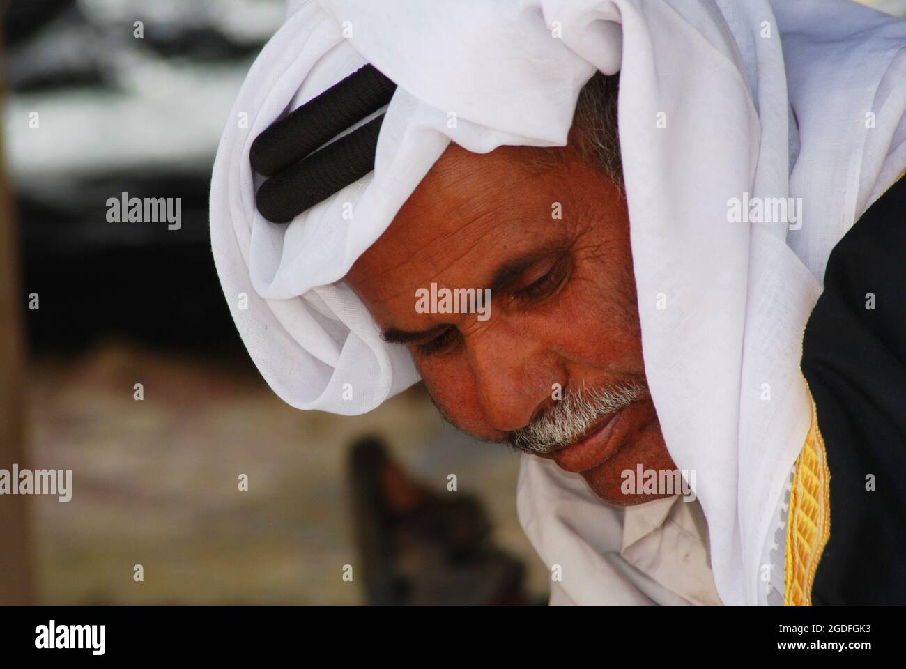 MITZPE RAMON, ISRAEL - Apr 08, 2008: Bedouin in the Negev desert in ...