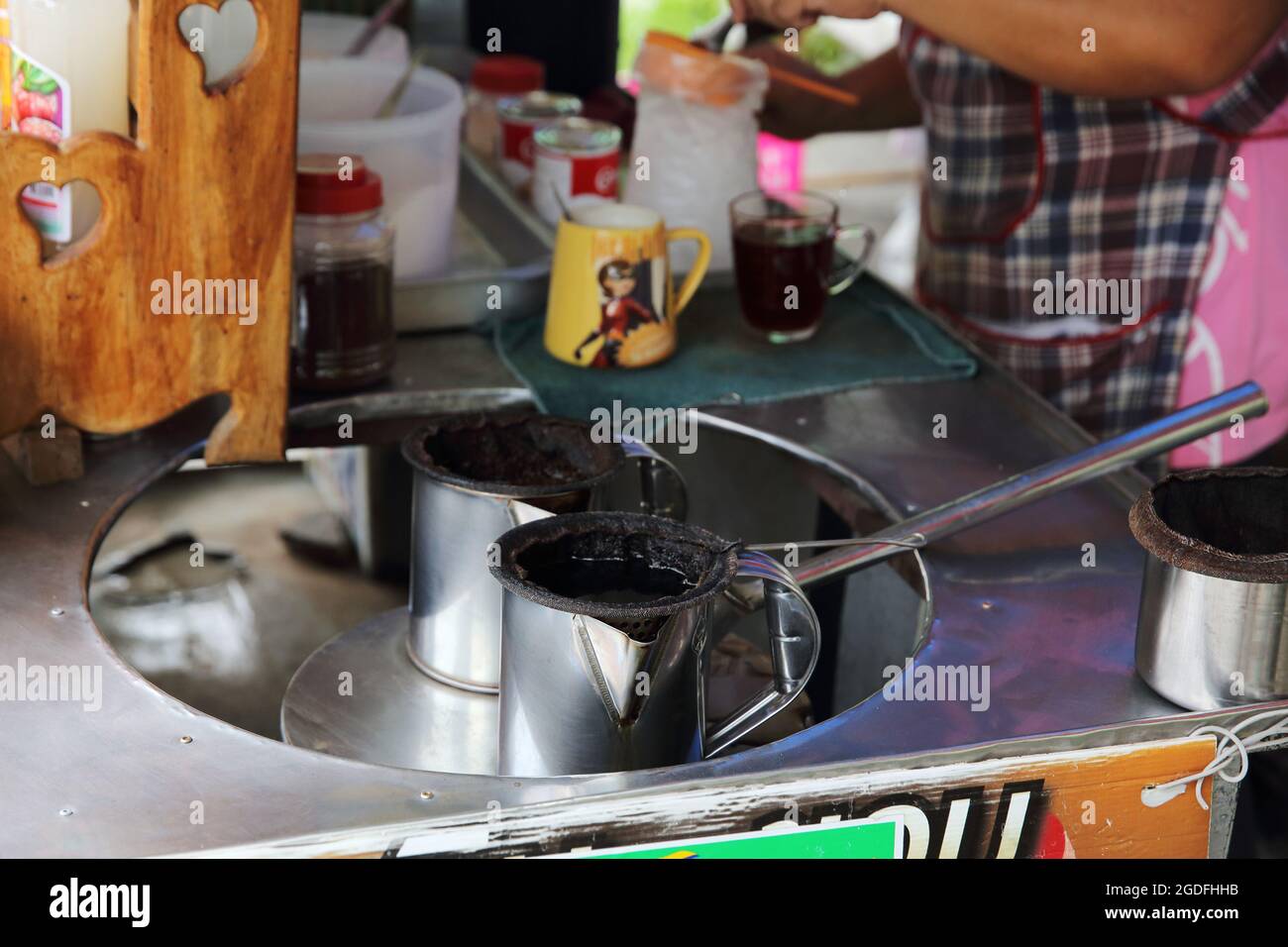 Thai local drink ice coffee Stock Photo - Alamy